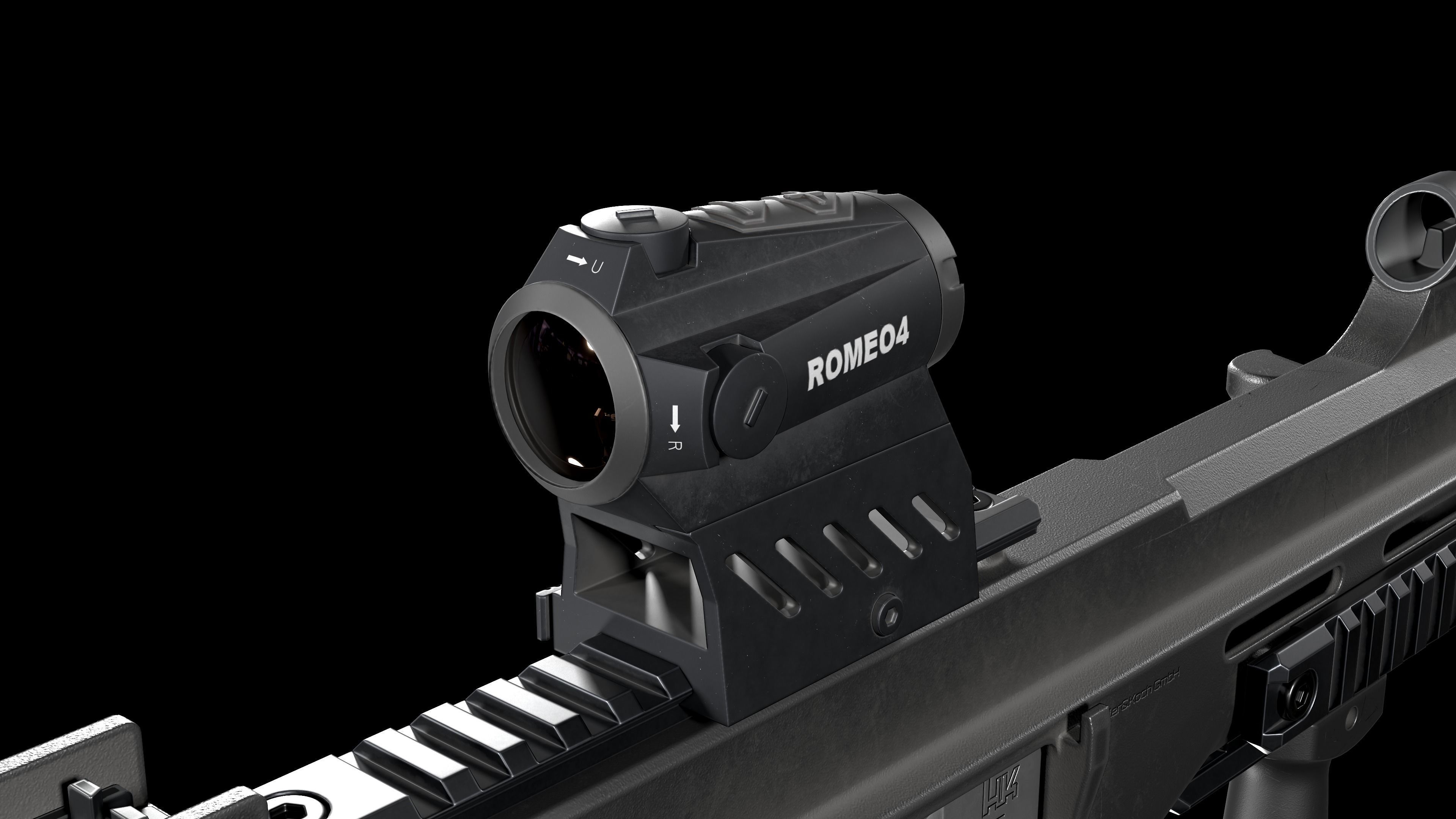 3D model Tactical SMG Heckler and Koch UMP 45 ACP VR / AR / low-poly ...