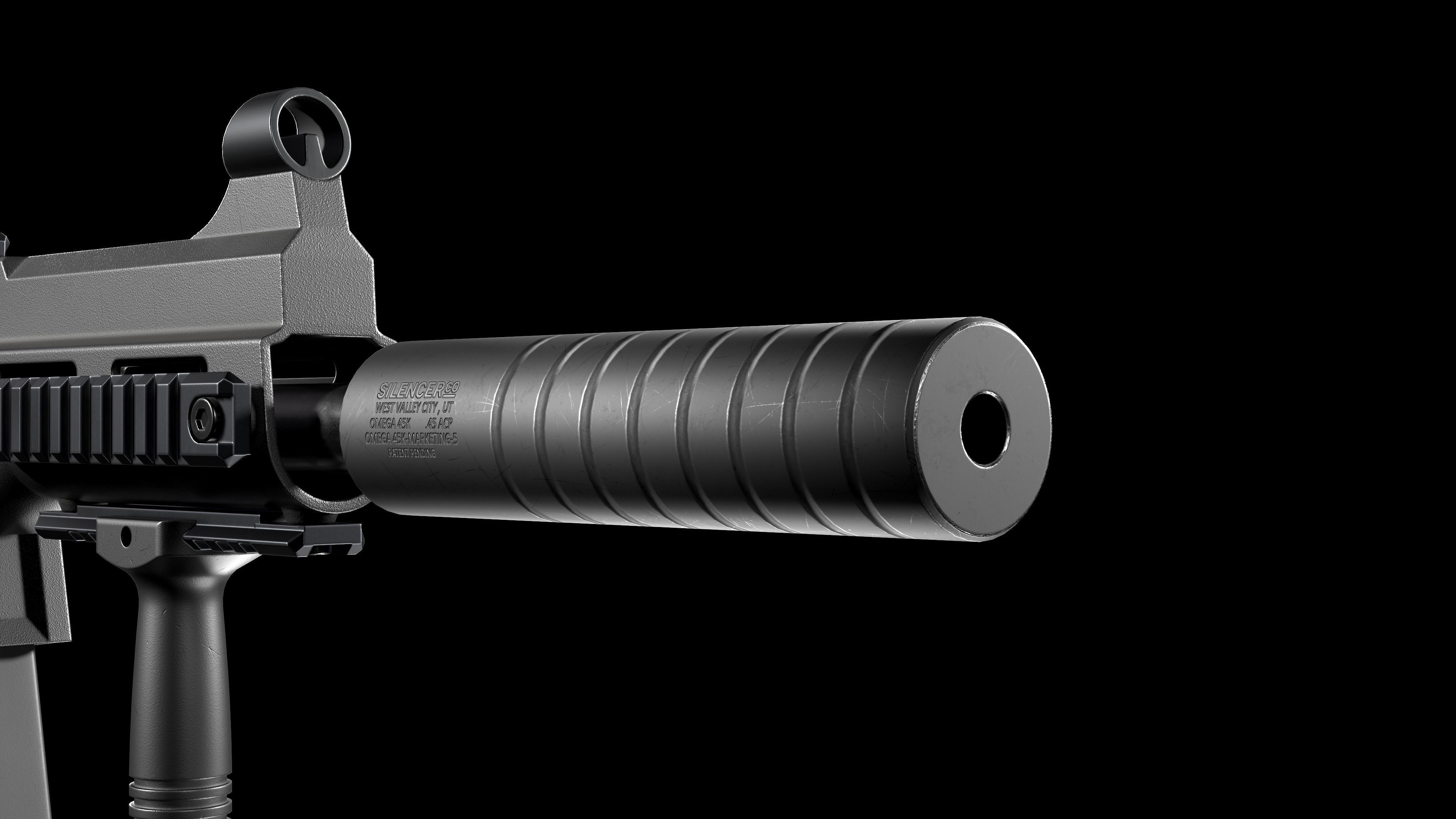 3D model Tactical SMG Heckler and Koch UMP 45 ACP VR / AR / low-poly ...