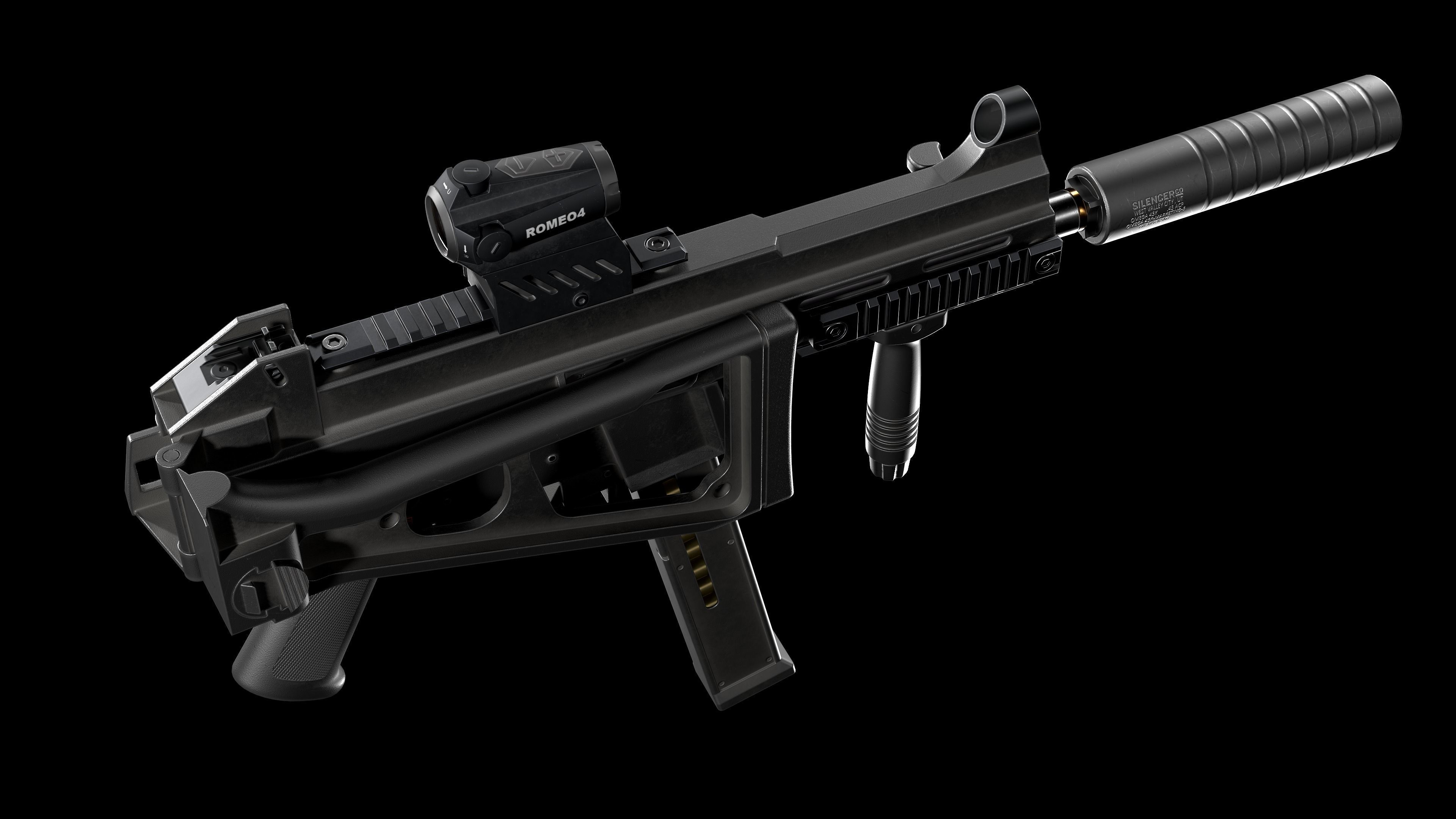 3D model Tactical SMG Heckler and Koch UMP 45 ACP VR / AR / low-poly ...