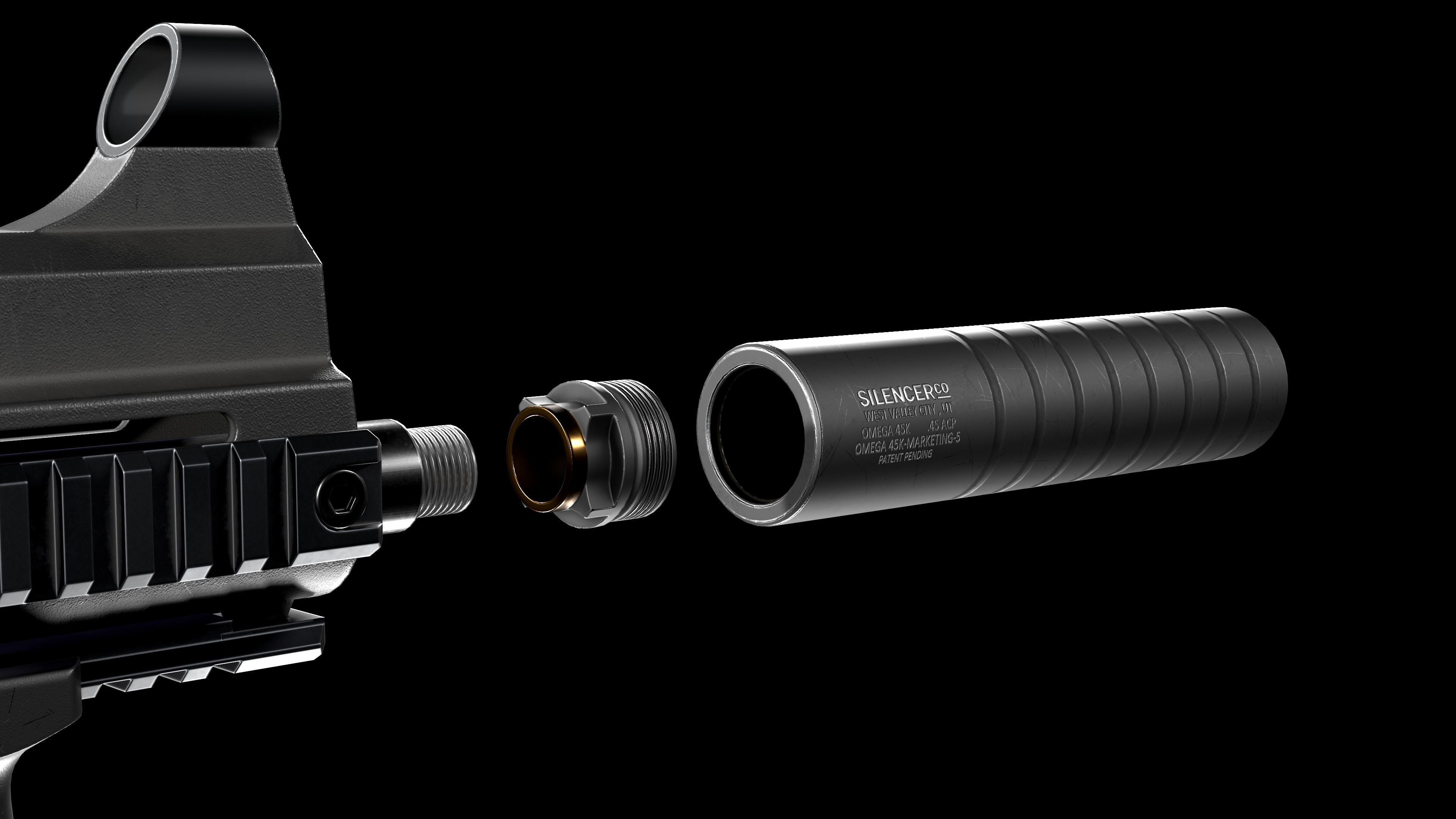 3D model Tactical SMG Heckler and Koch UMP 45 ACP VR / AR / low-poly ...