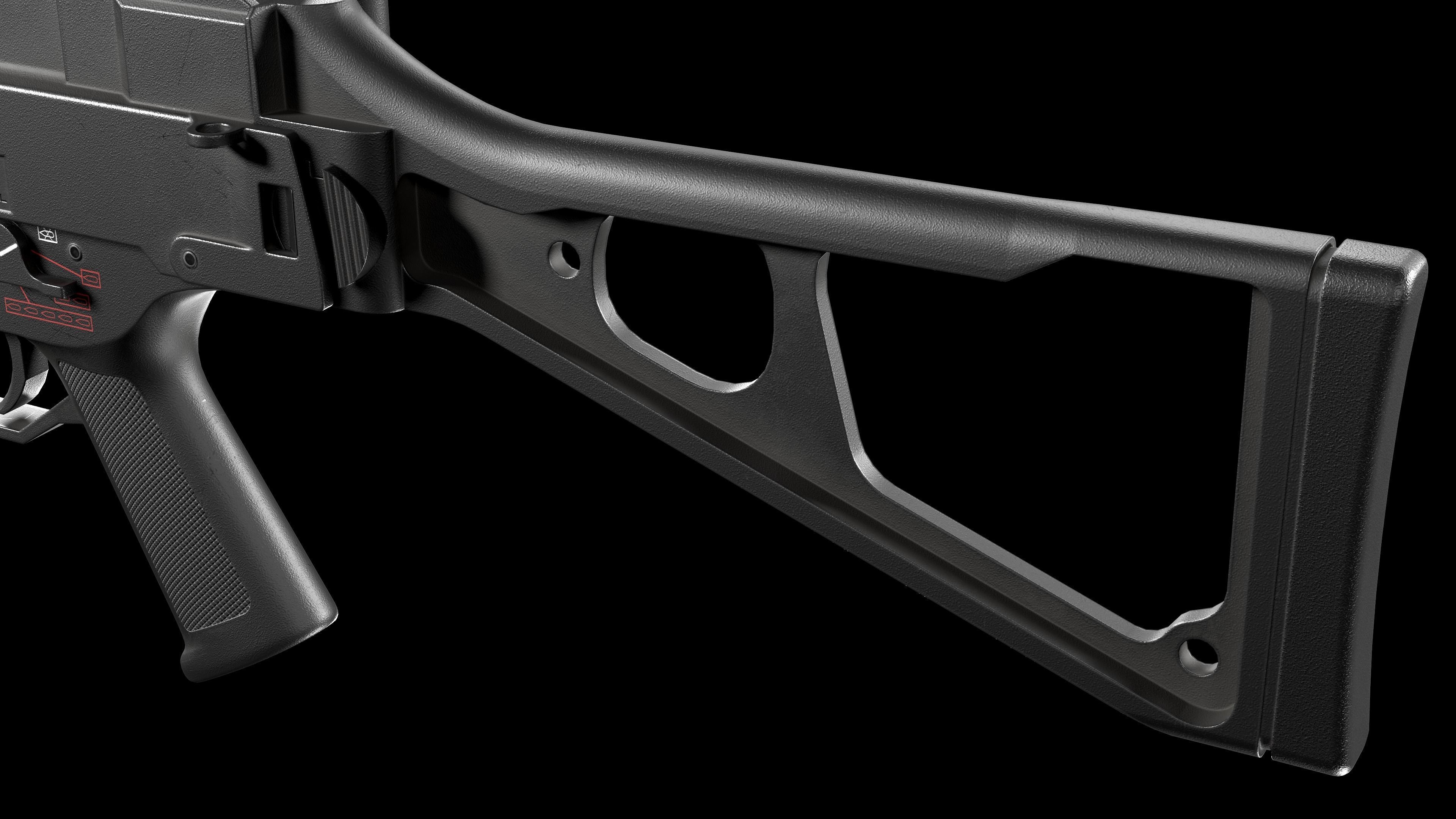 3D model Tactical SMG Heckler and Koch UMP 45 ACP VR / AR / low-poly ...