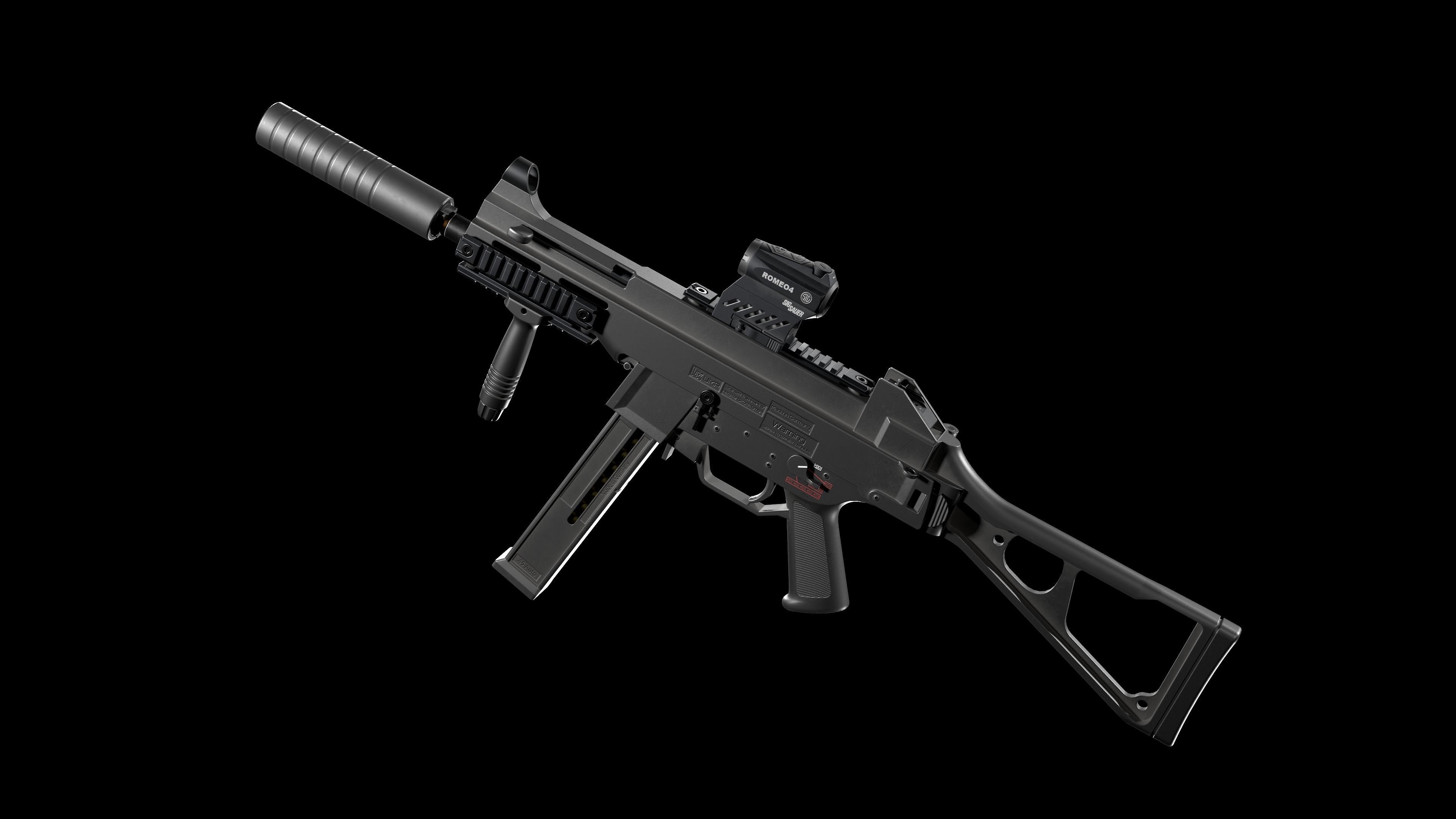 3D model Tactical SMG Heckler and Koch UMP 45 ACP VR / AR / low-poly ...