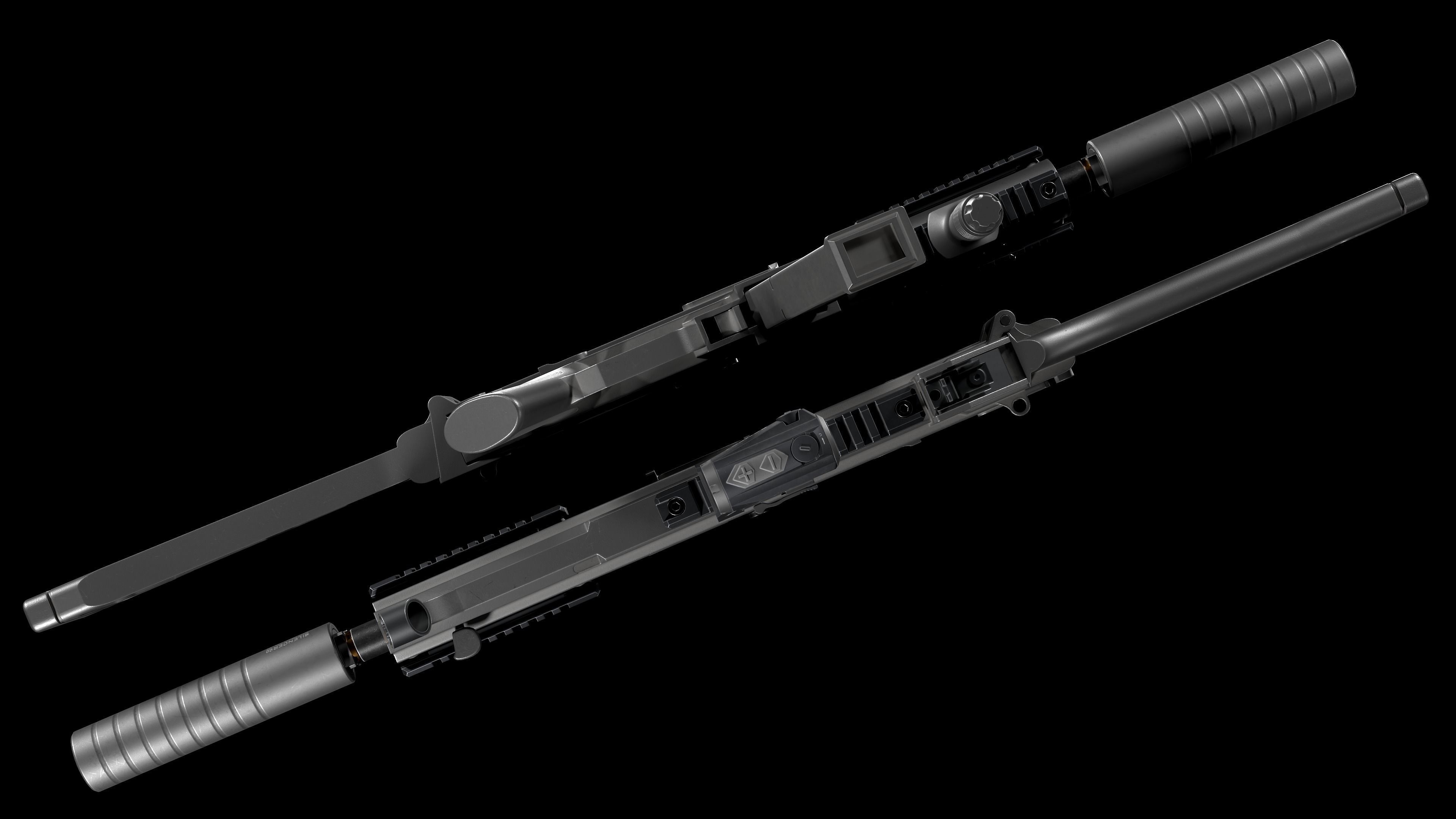 3D model Tactical SMG Heckler and Koch UMP 45 ACP VR / AR / low-poly ...