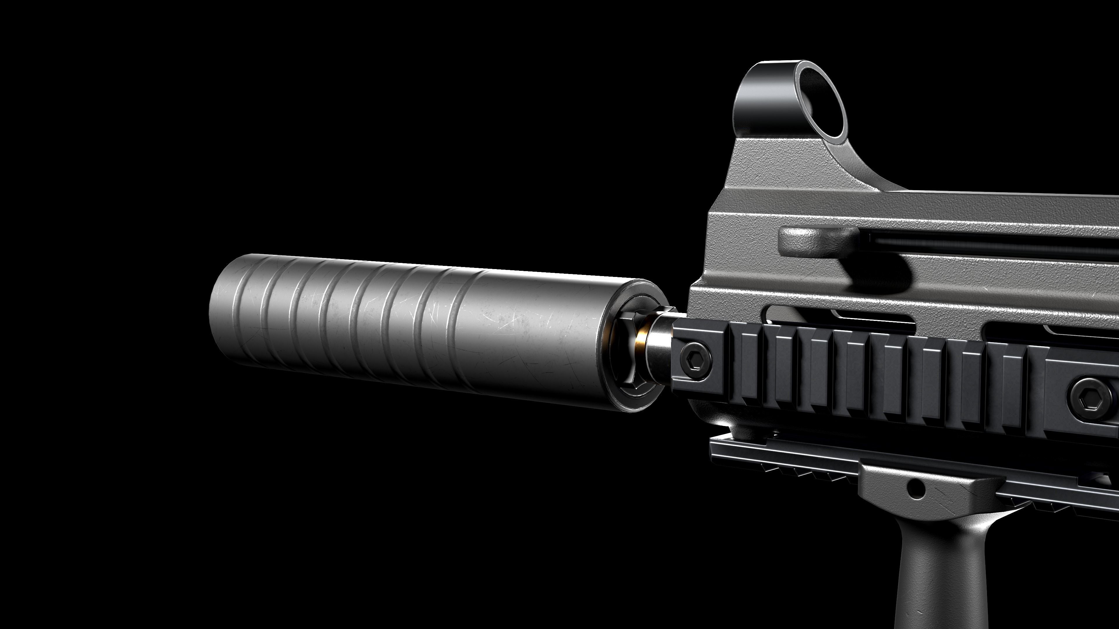 3D model Tactical SMG Heckler and Koch UMP 45 ACP VR / AR / low-poly ...