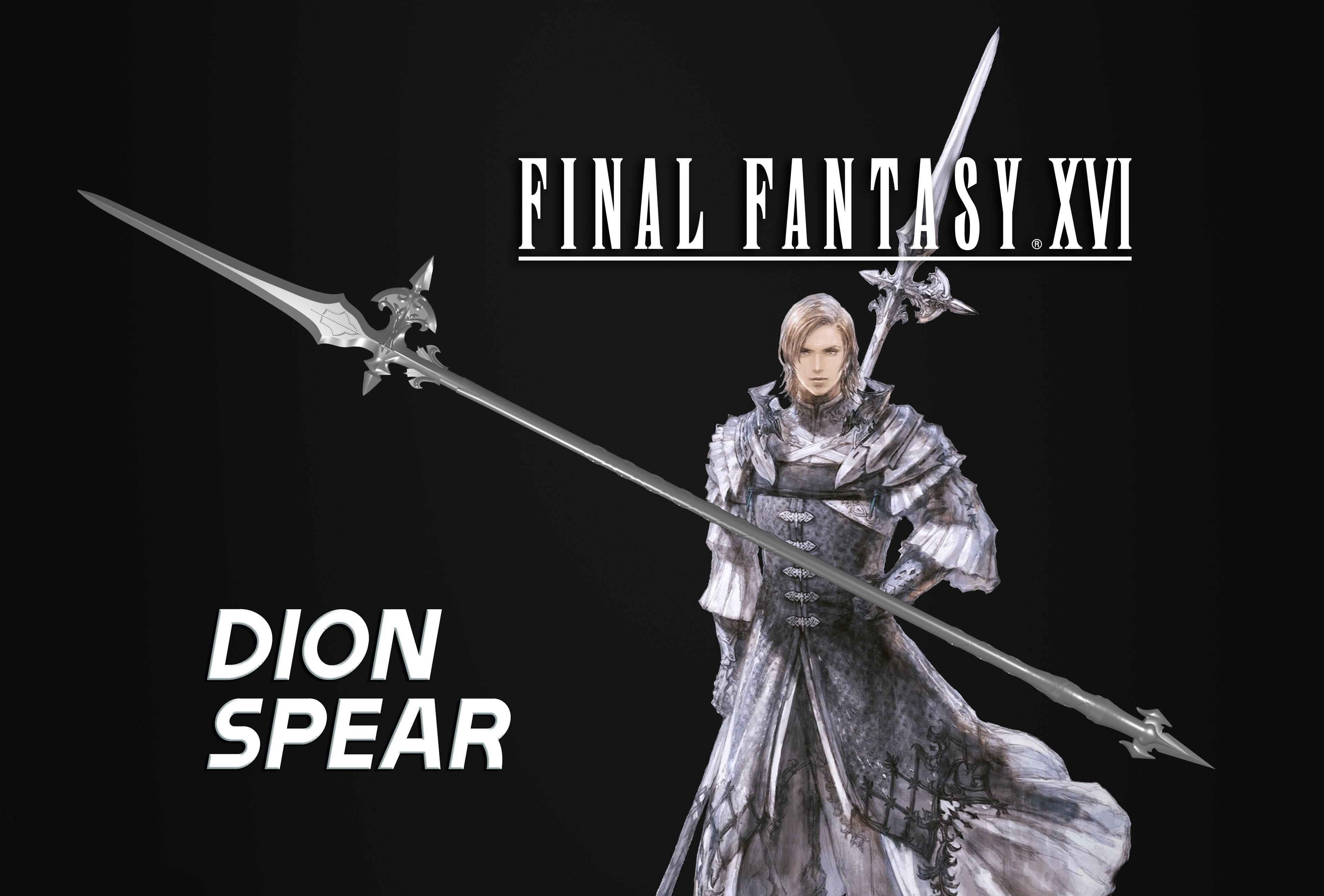 Final Fantasy XVI - Dion Lesage Spear 3D model 3D printable | CGTrader