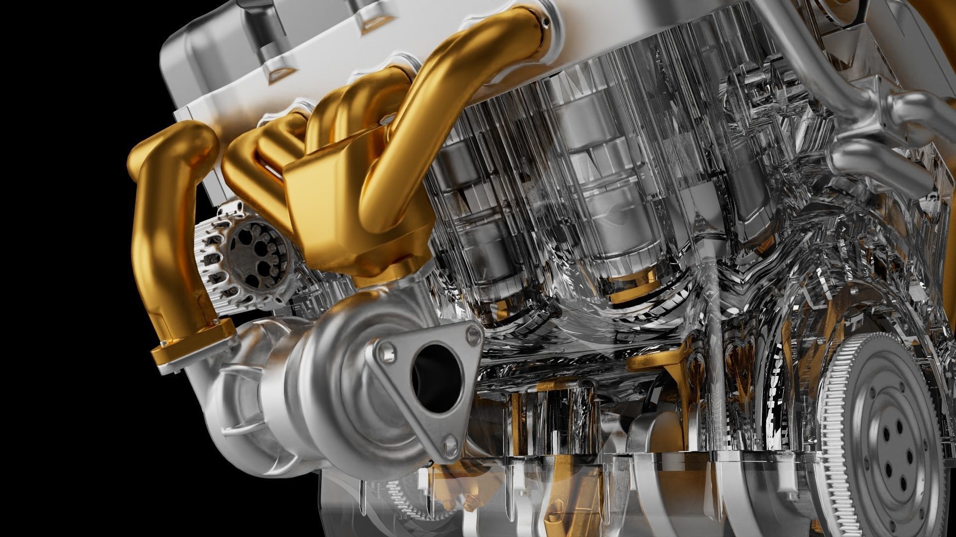 V6 engine 3D model 3D printable | CGTrader