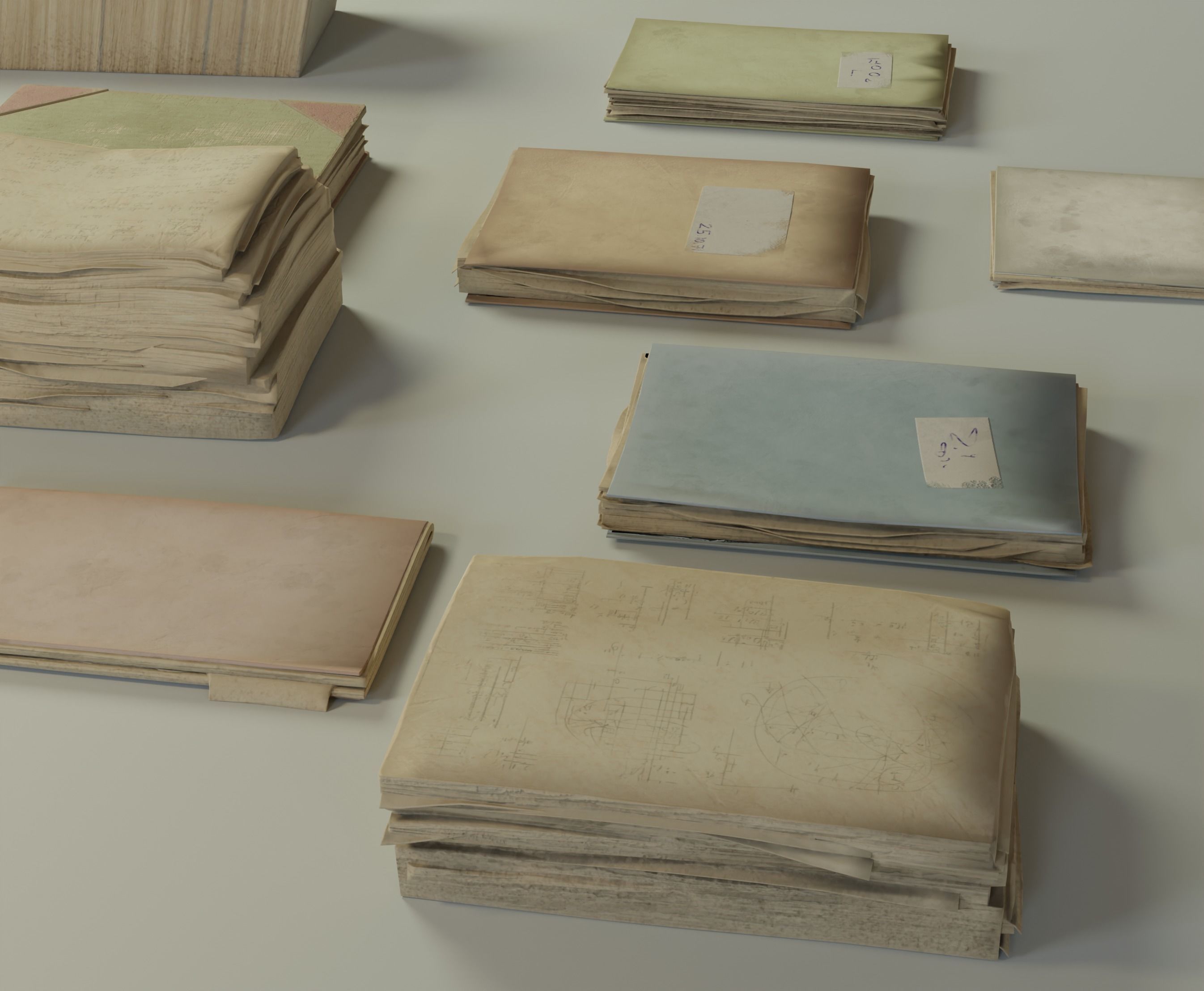 3D model Paper stuff pack VR / AR / low-poly | CGTrader