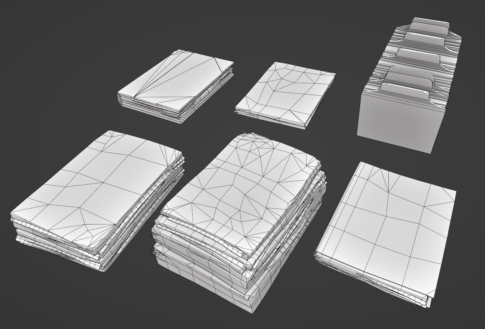 3D model Paper stuff pack VR / AR / low-poly | CGTrader