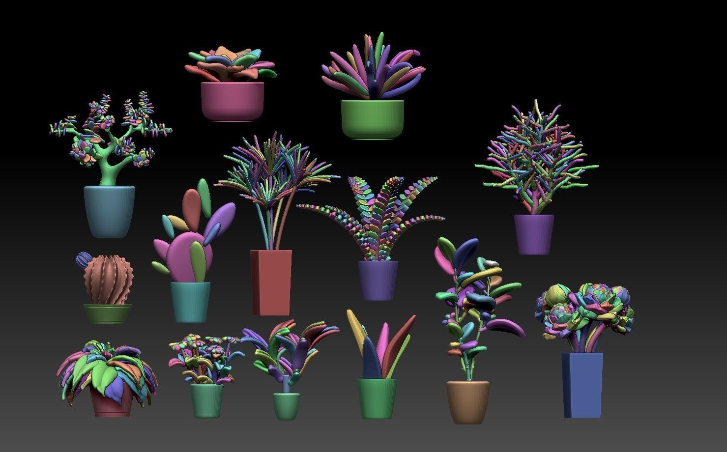 plants home 3D model 3D printable | CGTrader