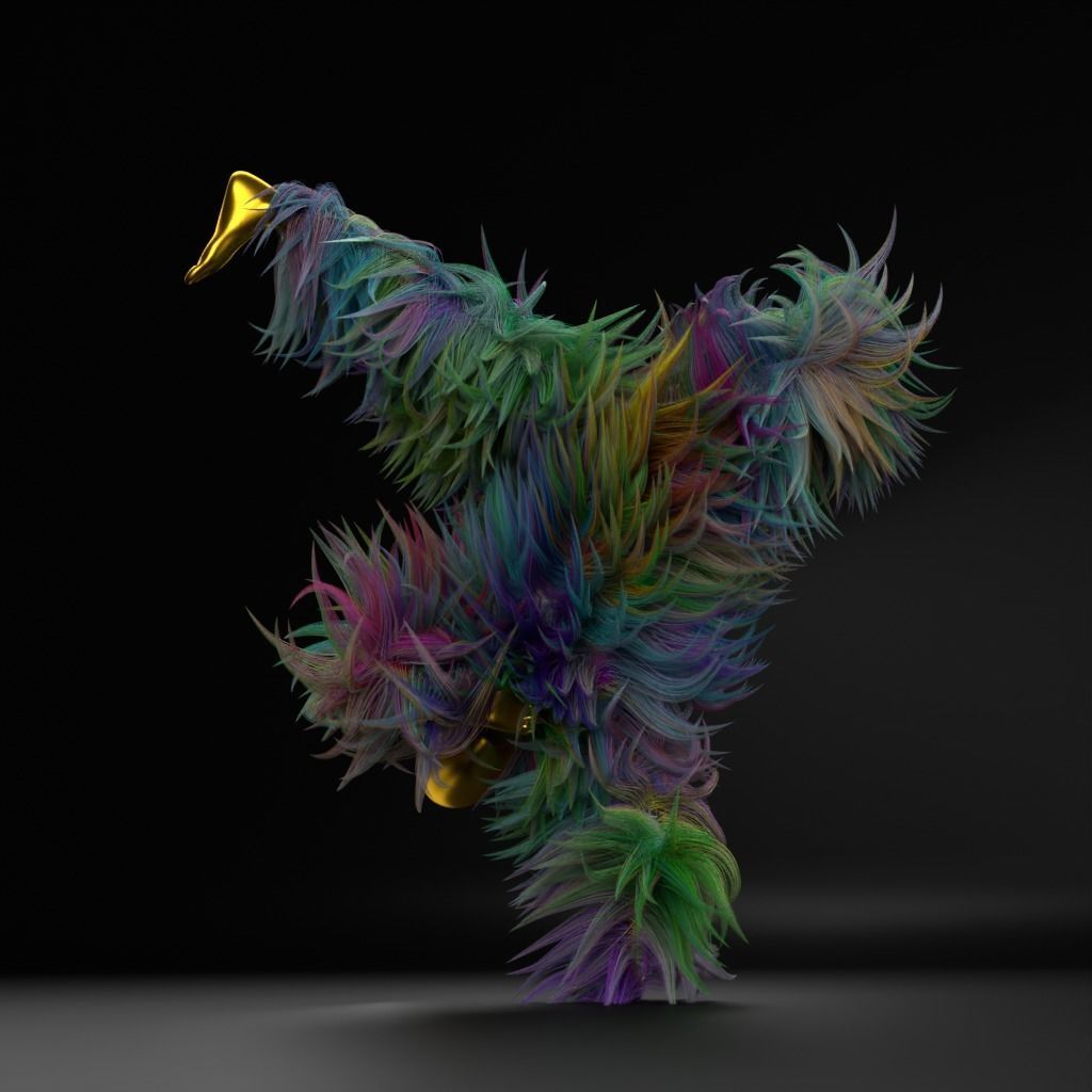 Hairoid 3D model animated rigged | CGTrader