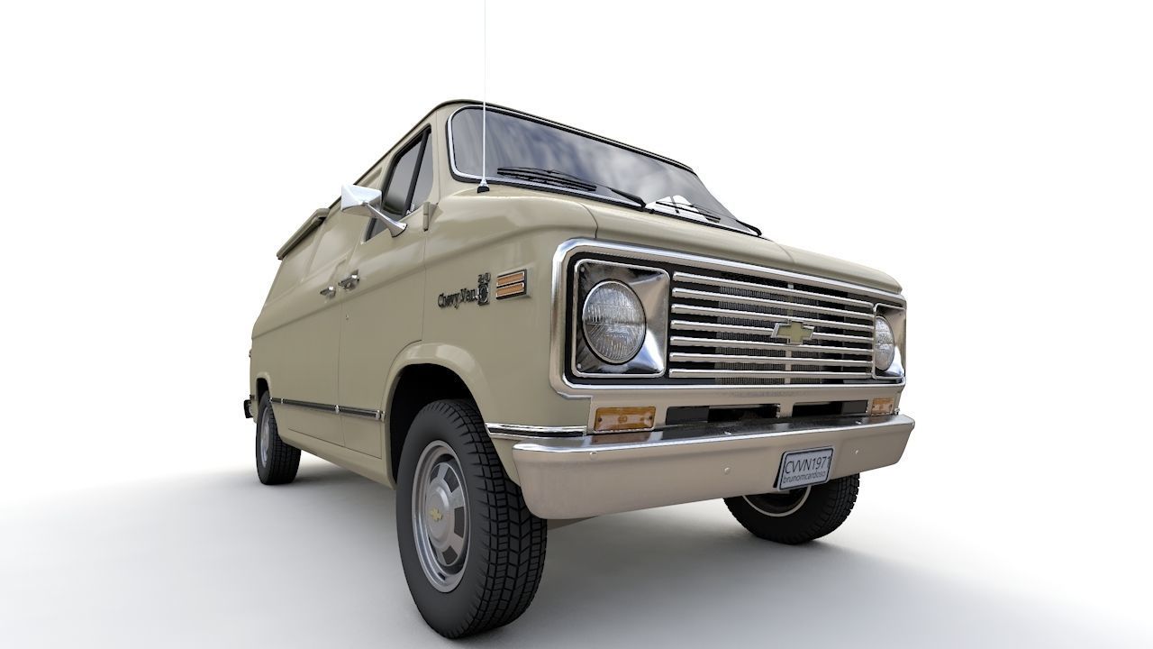 Chevy Van 1971 3D model | CGTrader