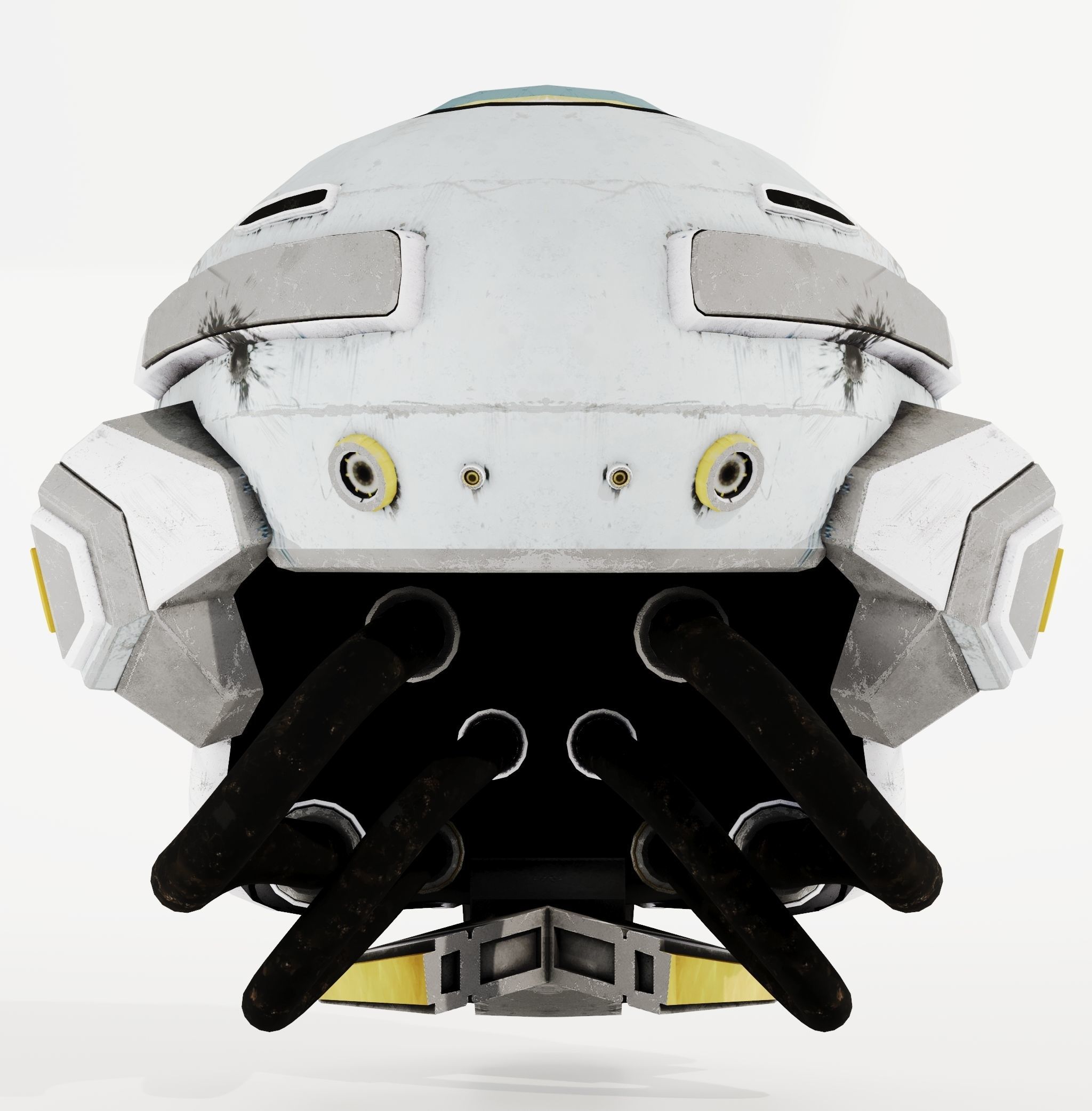 3D model Damaged Science fiction helmet VR / AR / low-poly | CGTrader