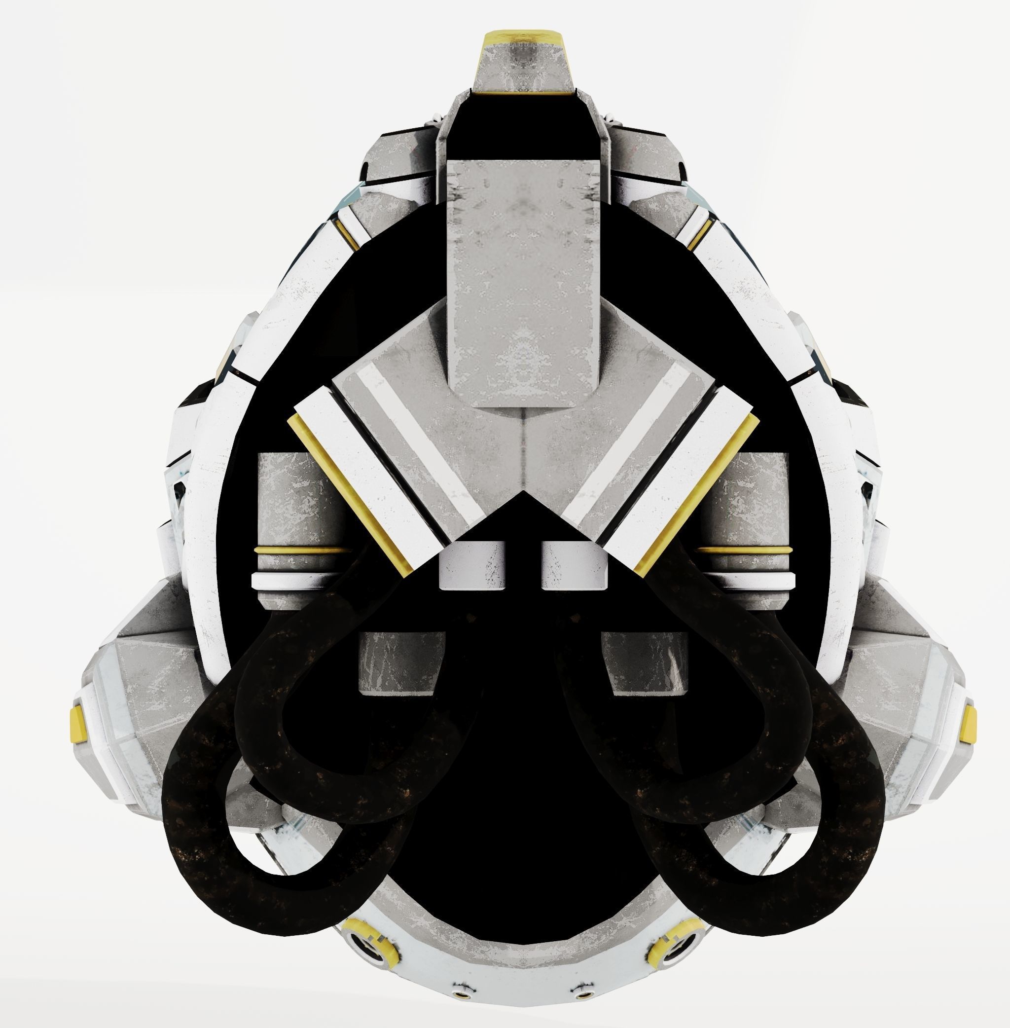 3D model Damaged Science fiction helmet VR / AR / low-poly | CGTrader