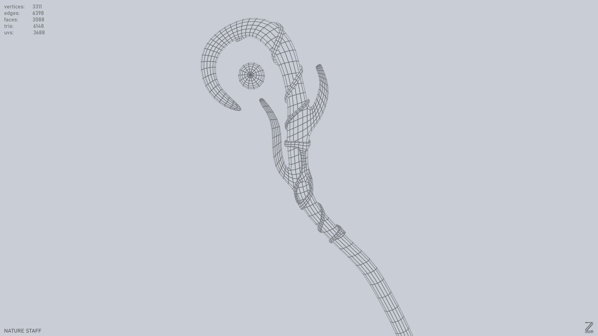 3D model Nature staff VR / AR / low-poly | CGTrader