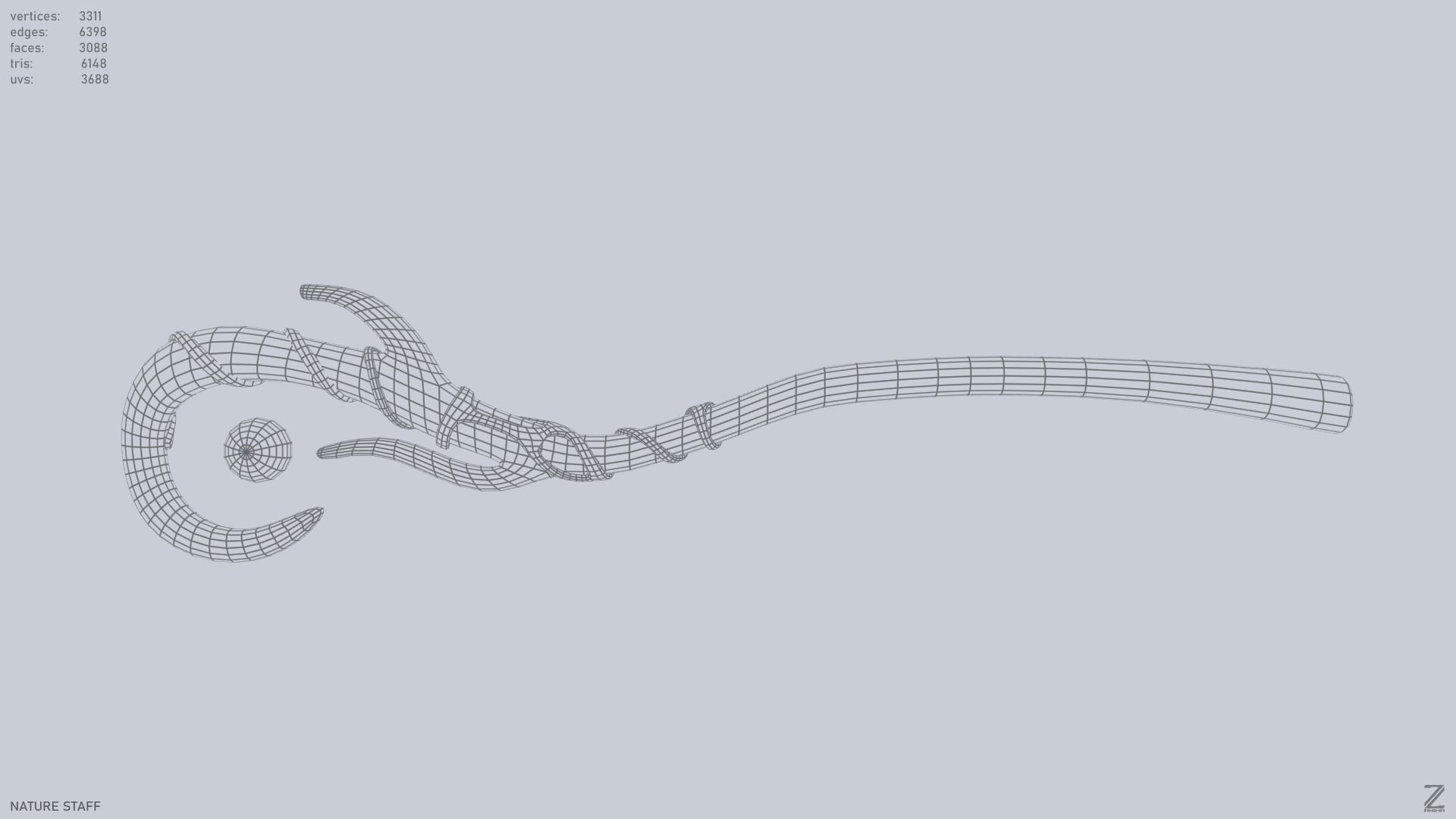 3D model Nature staff VR / AR / low-poly | CGTrader