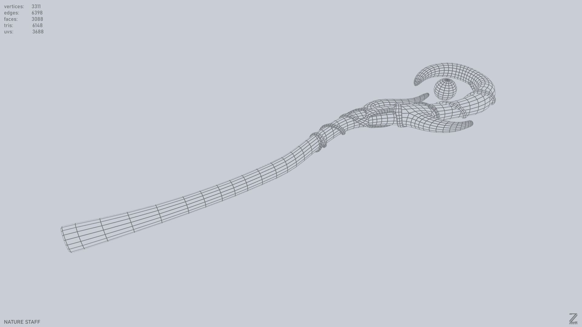 3D model Nature staff VR / AR / low-poly | CGTrader