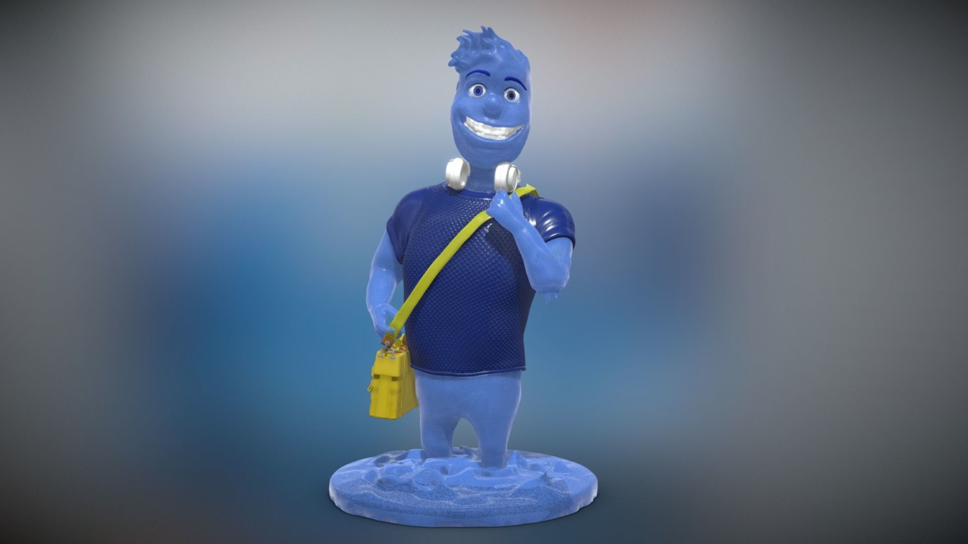 Pixar Elemental Wade Ripple printable 3D model 3D printable | CGTrader