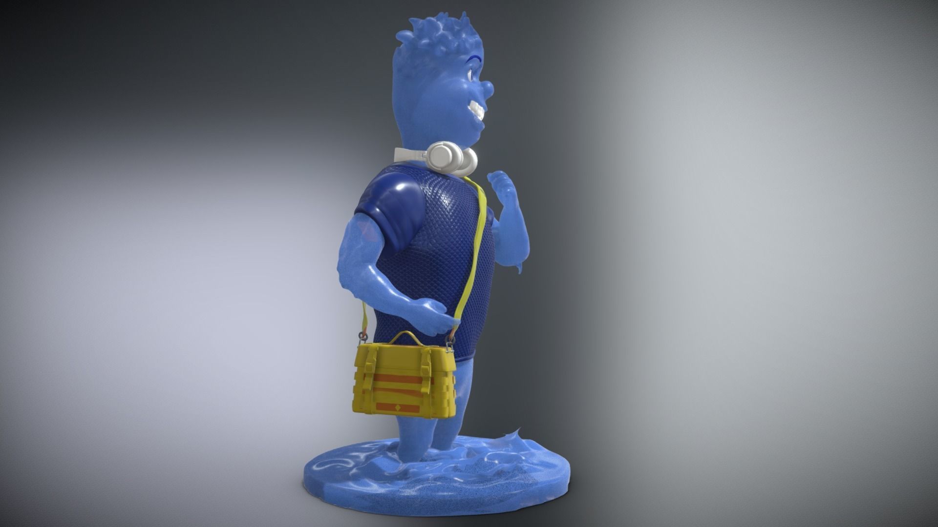 Pixar Elemental Wade Ripple printable 3D model 3D printable | CGTrader