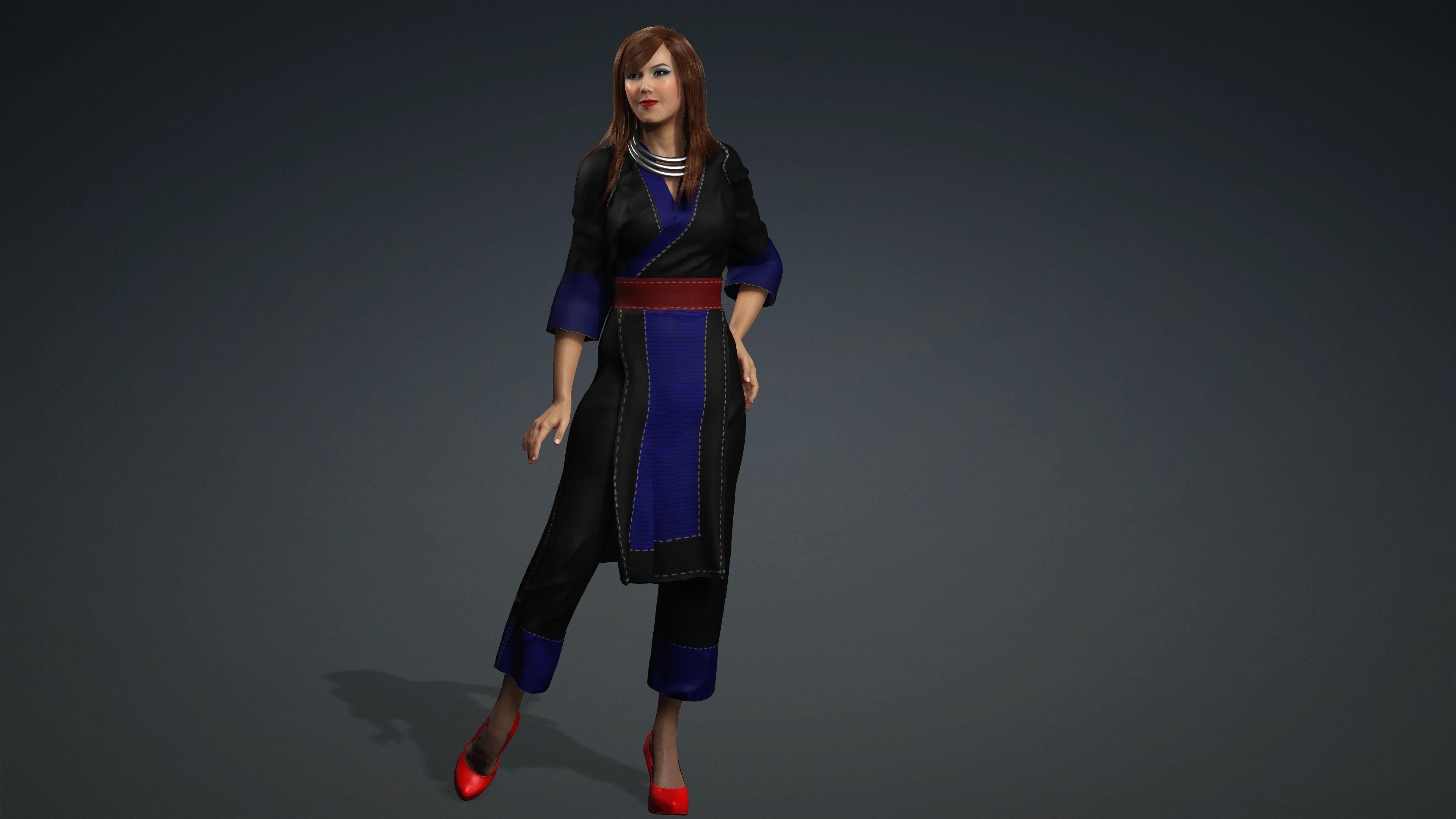 Nkauj hmong suit 3D model | CGTrader