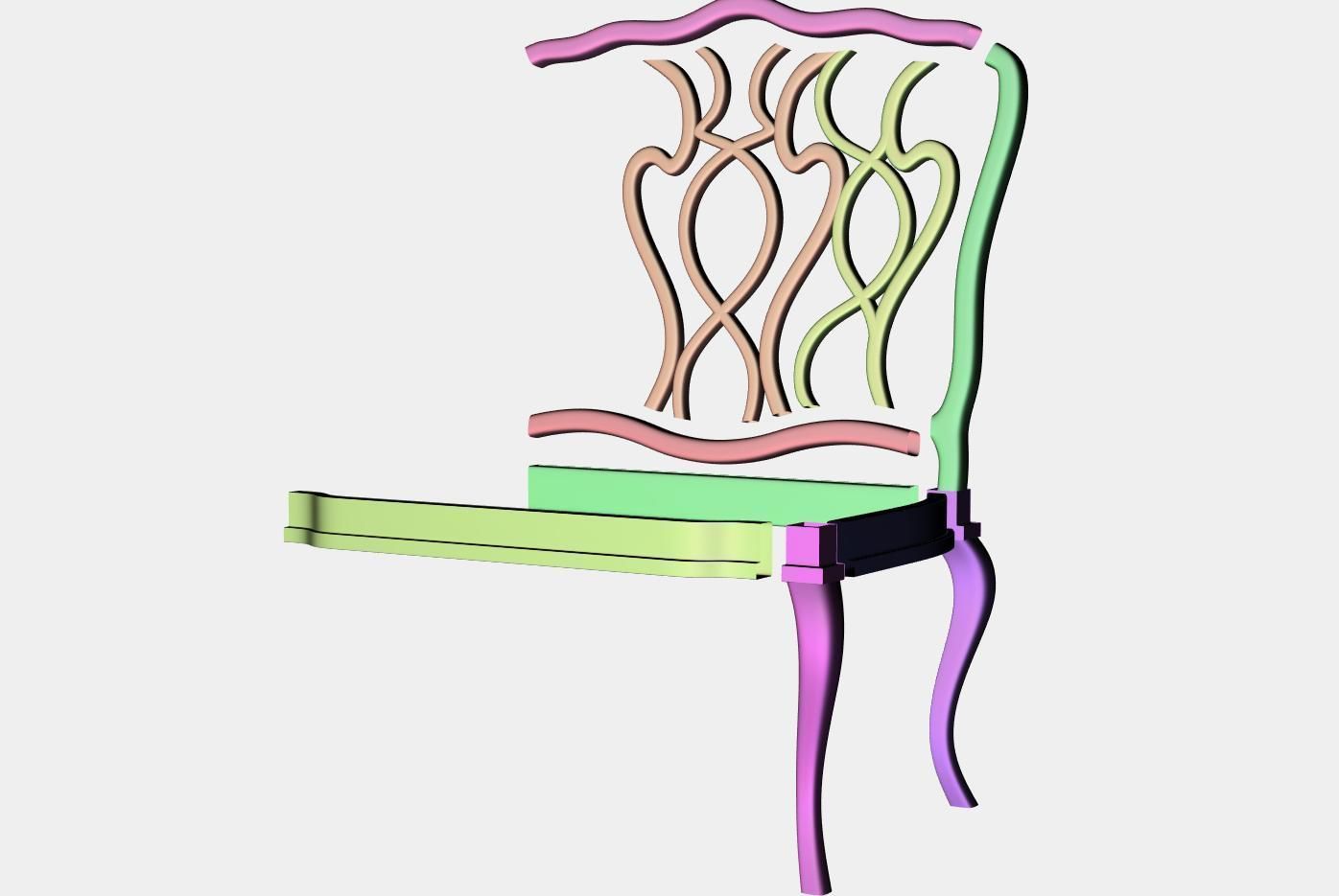 Chair 3d model for cnc 06 3D model | CGTrader