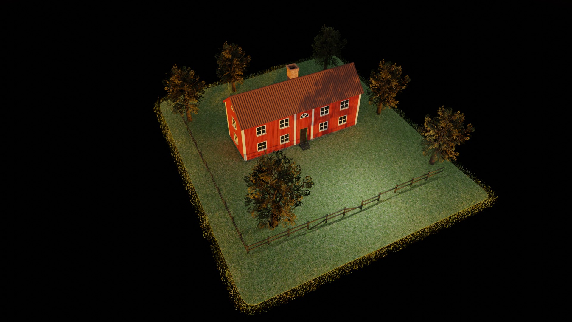 Old Swedish Allmoge House 3D model | CGTrader