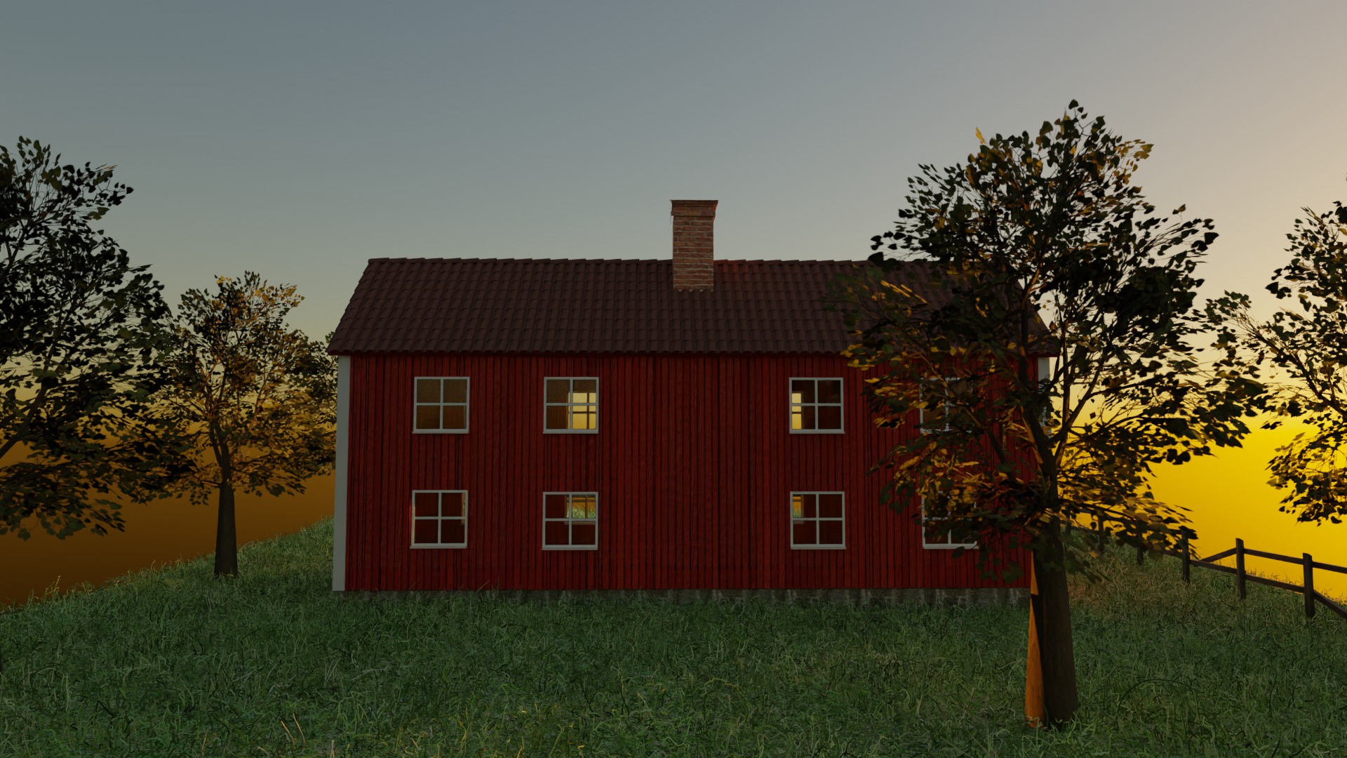 Old Swedish Allmoge House 3D model | CGTrader