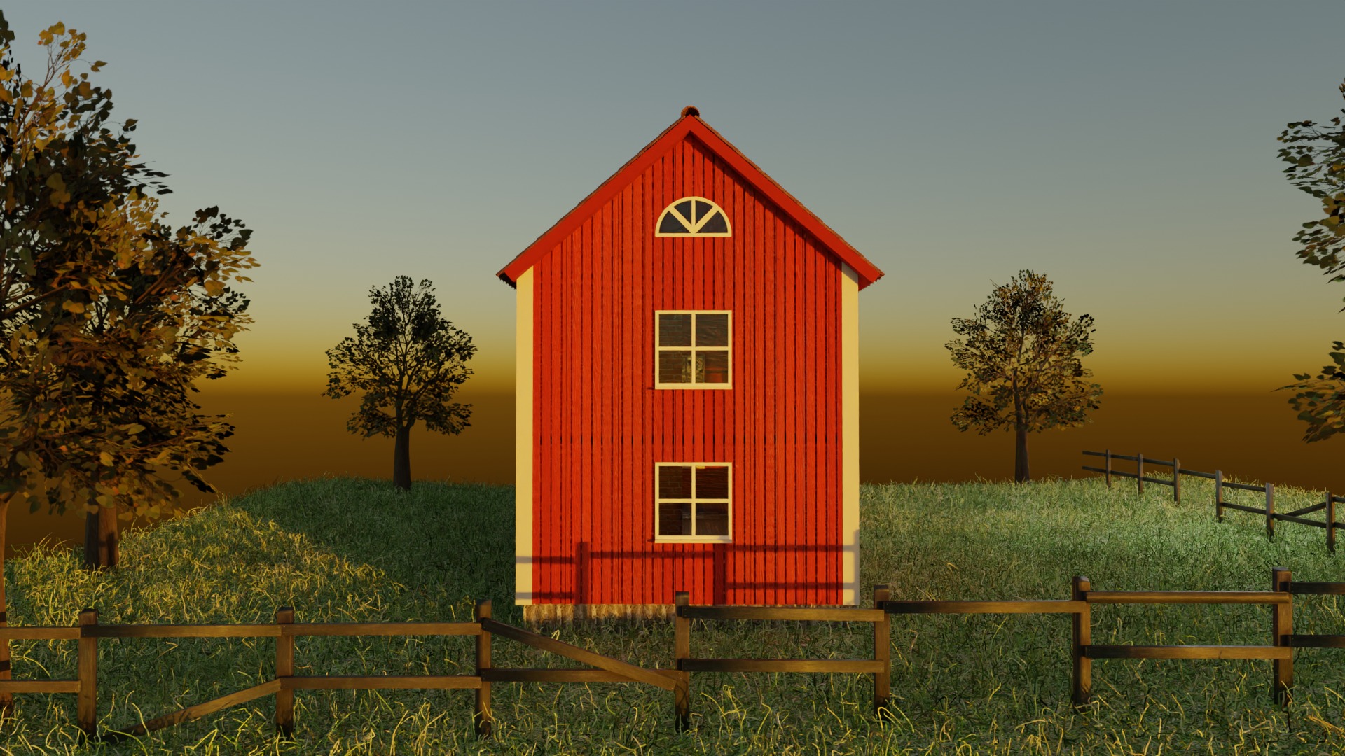 Old Swedish Allmoge House 3D model | CGTrader