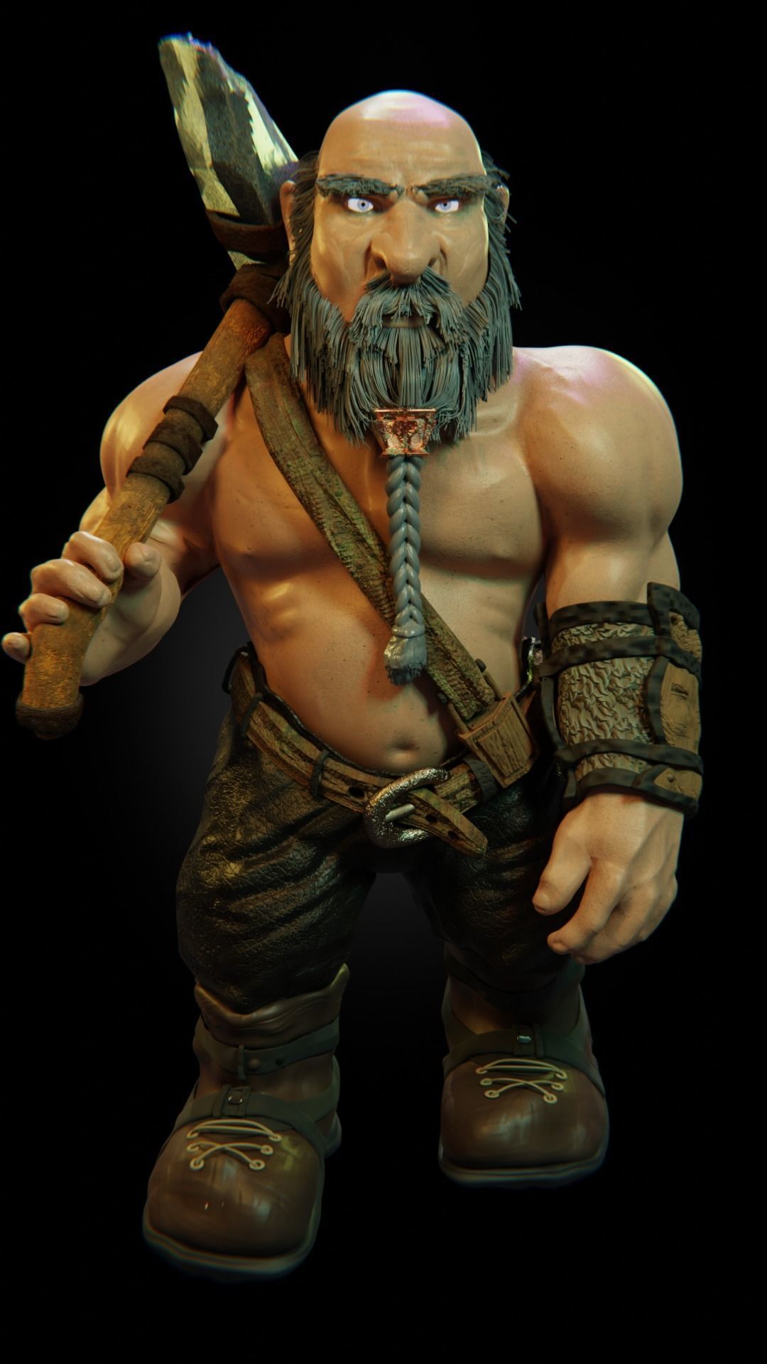 Dwarf Champion DnD Miniature Tabletop RPG 3D model 3D printable | CGTrader