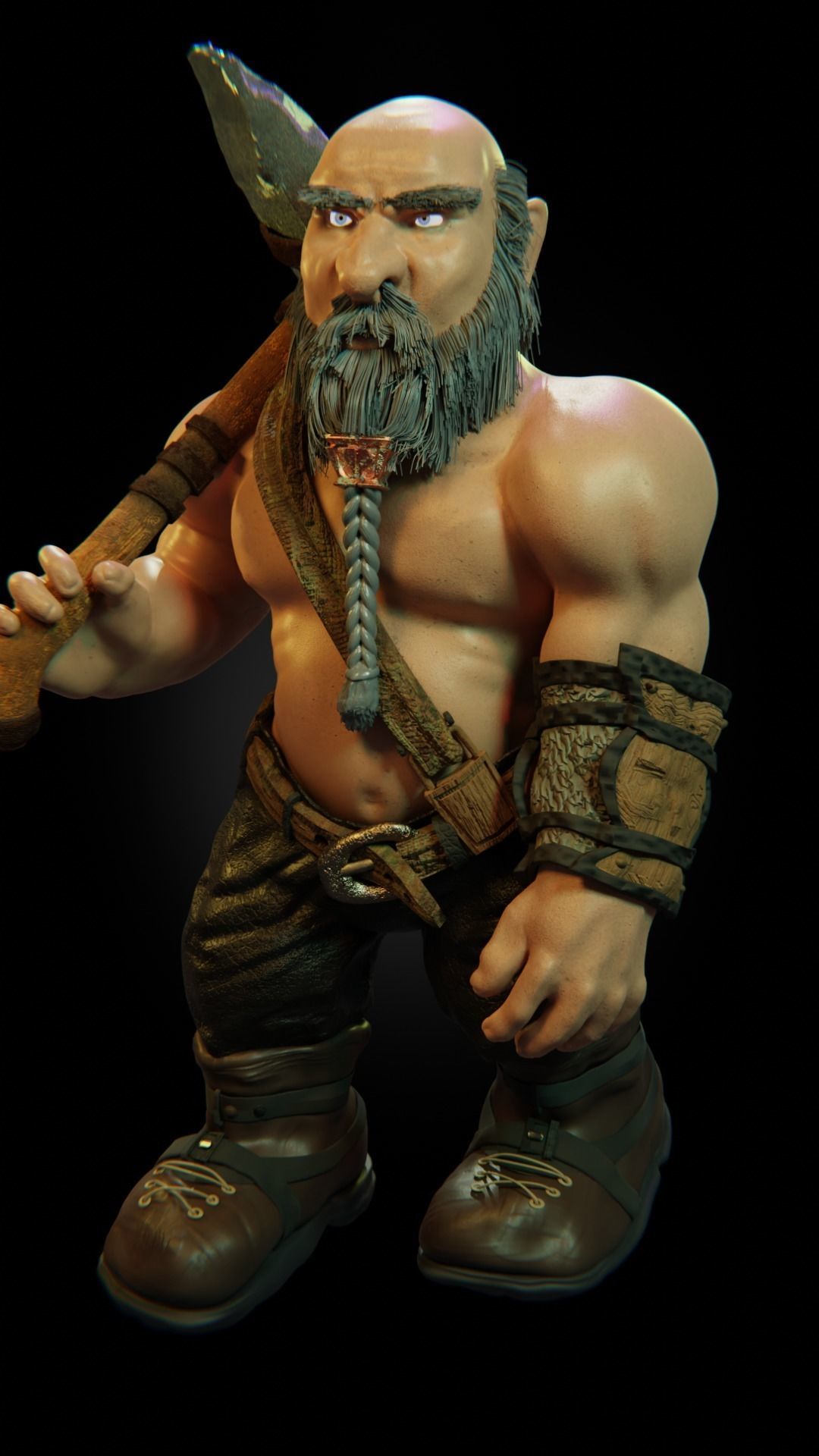 Dwarf Champion DnD Miniature Tabletop RPG 3D model 3D printable | CGTrader