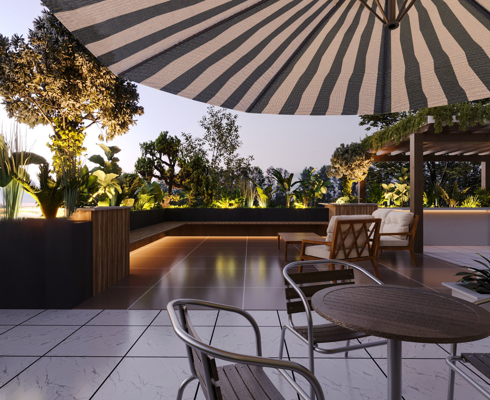 Terrace Garden 3D model | CGTrader