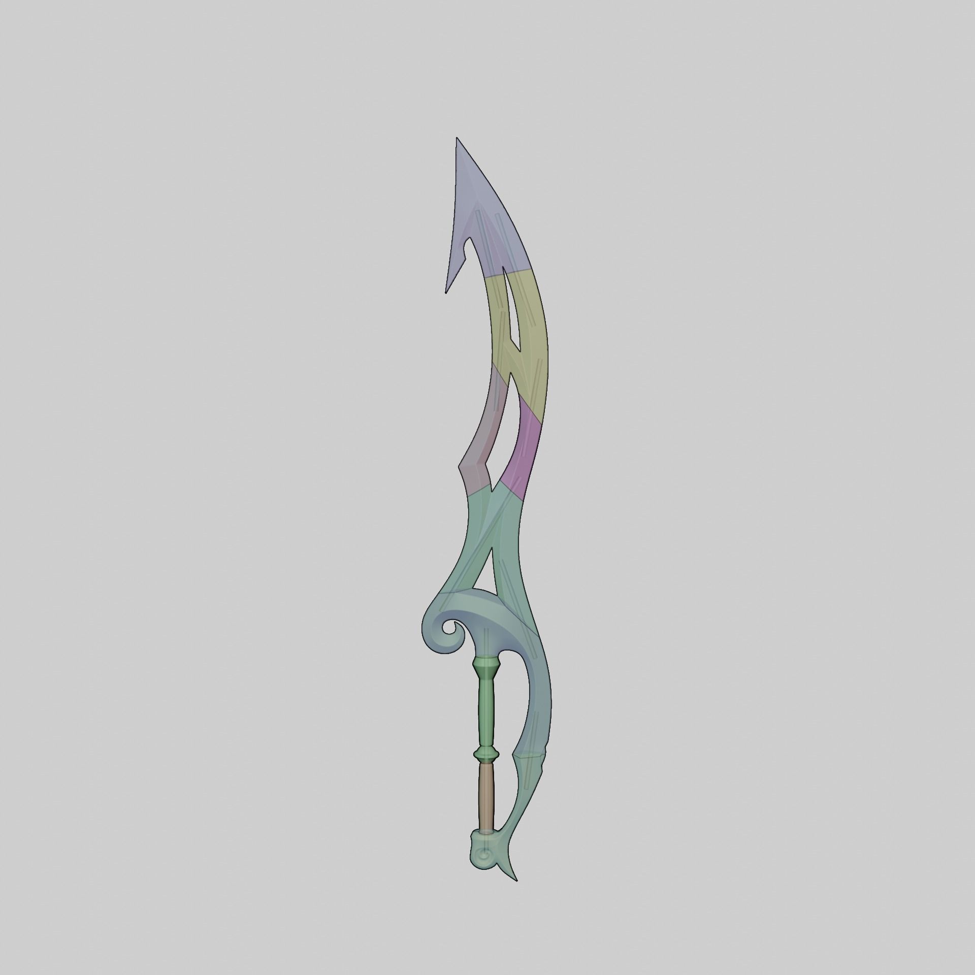 Zora Long Sword Zelda Tears of the Kingdom 3D model 3D printable | CGTrader