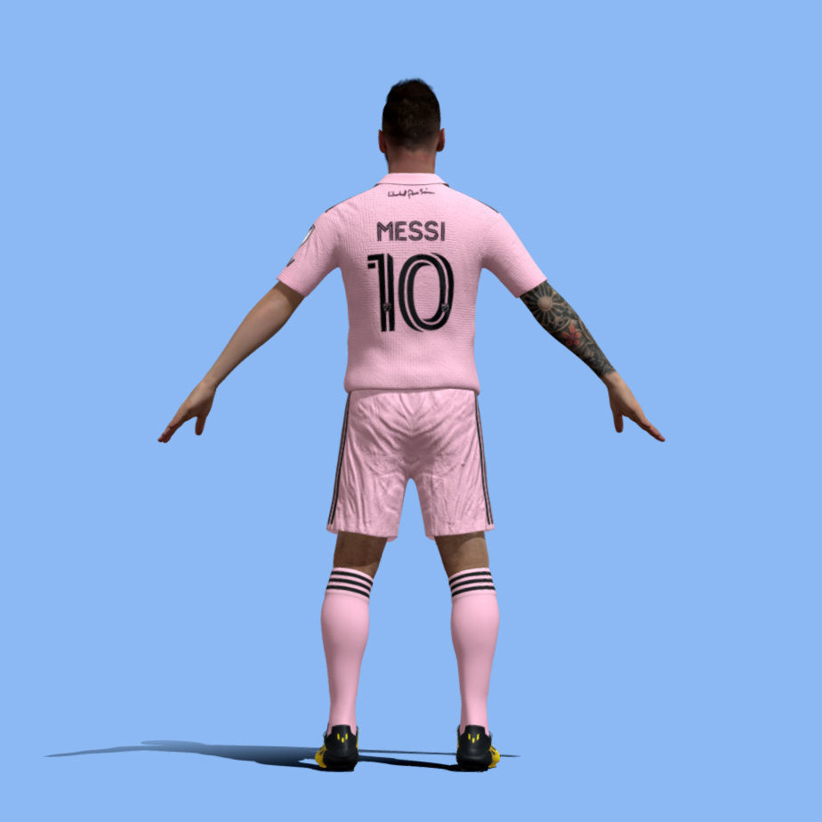 T-Pose Rigged Lionel Messi Miami 3D model animated rigged | CGTrader