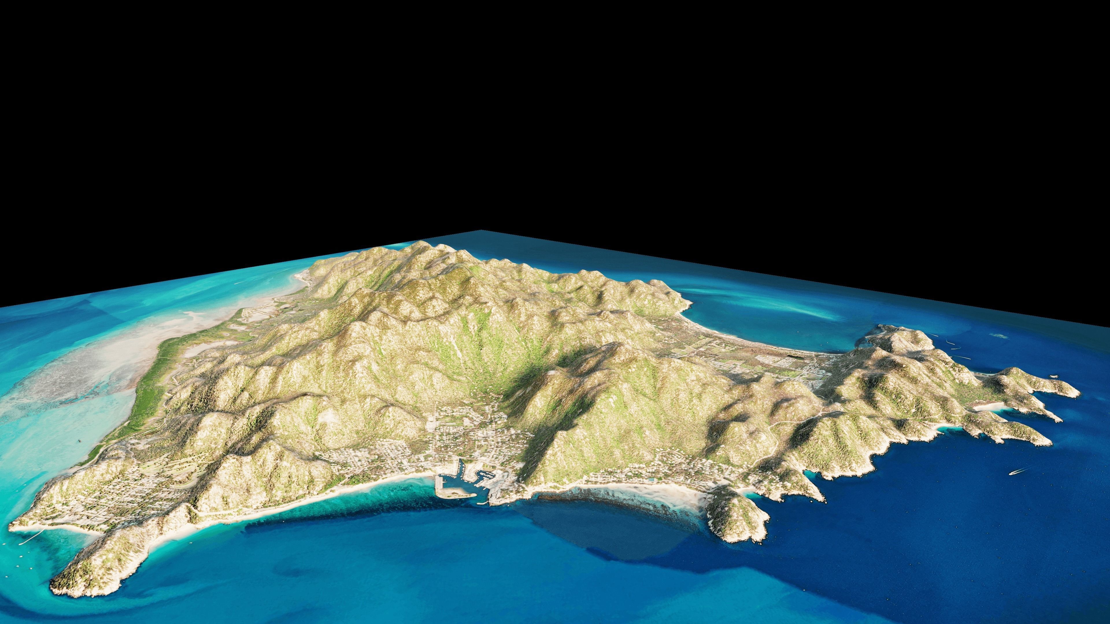 Magnetic Island terrain full 3d 3D model | CGTrader