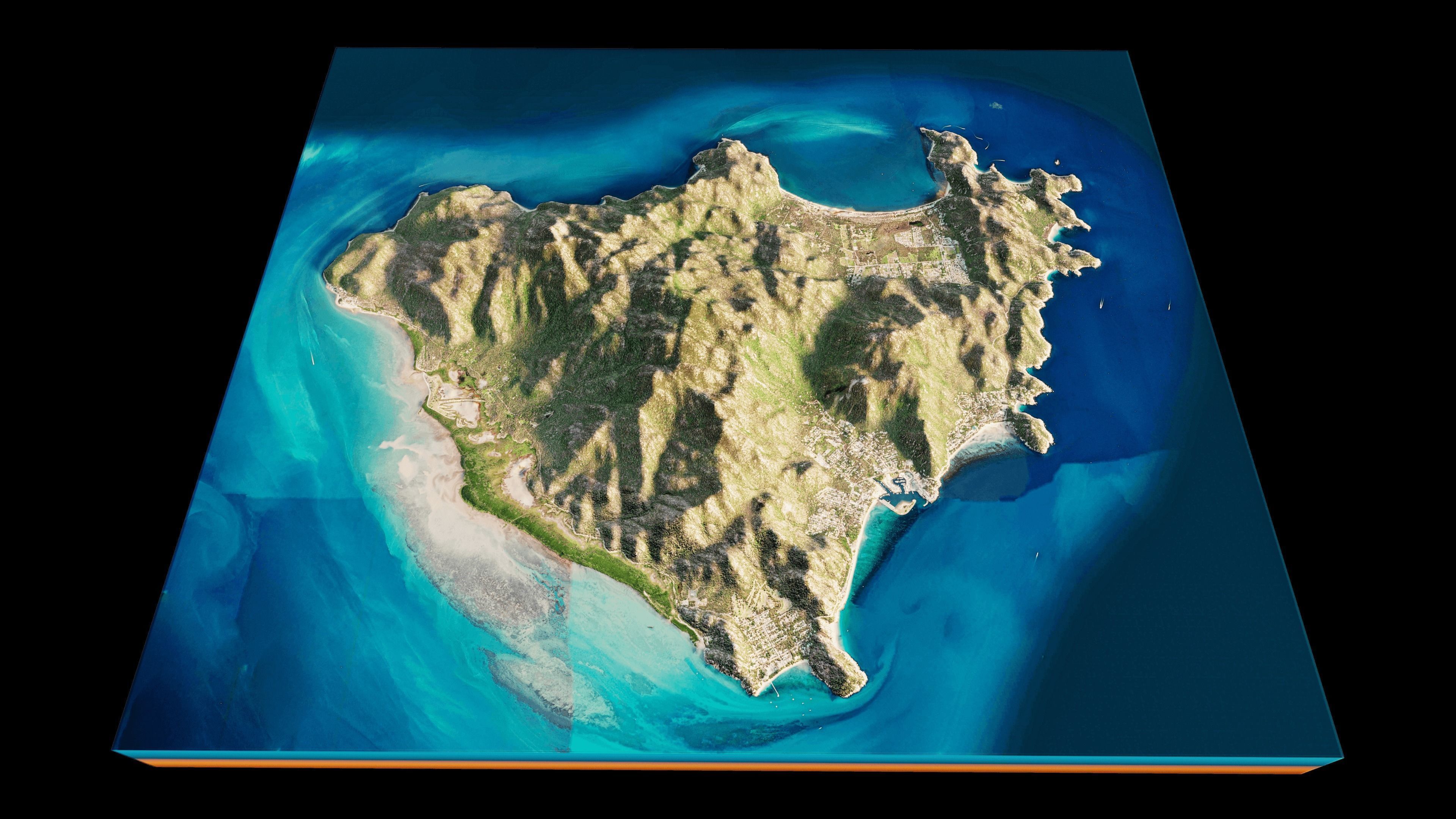 Magnetic Island terrain full 3d 3D model | CGTrader