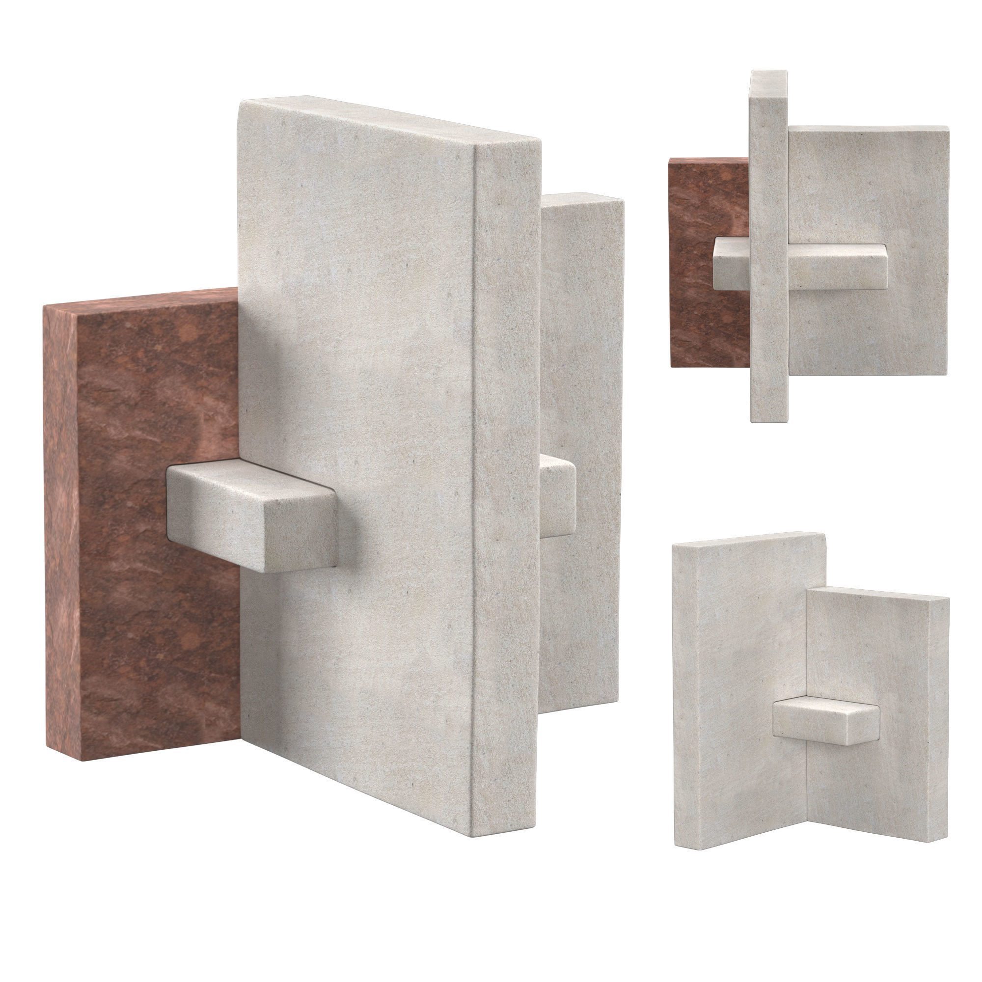 Block Sculpture 3D model | CGTrader