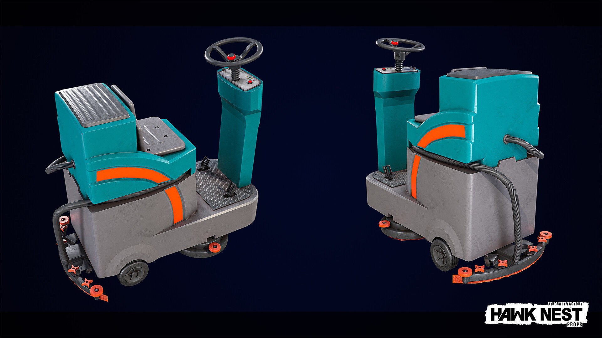 3D model Floor Scrubber Washing Machine VR / AR / low-poly | CGTrader