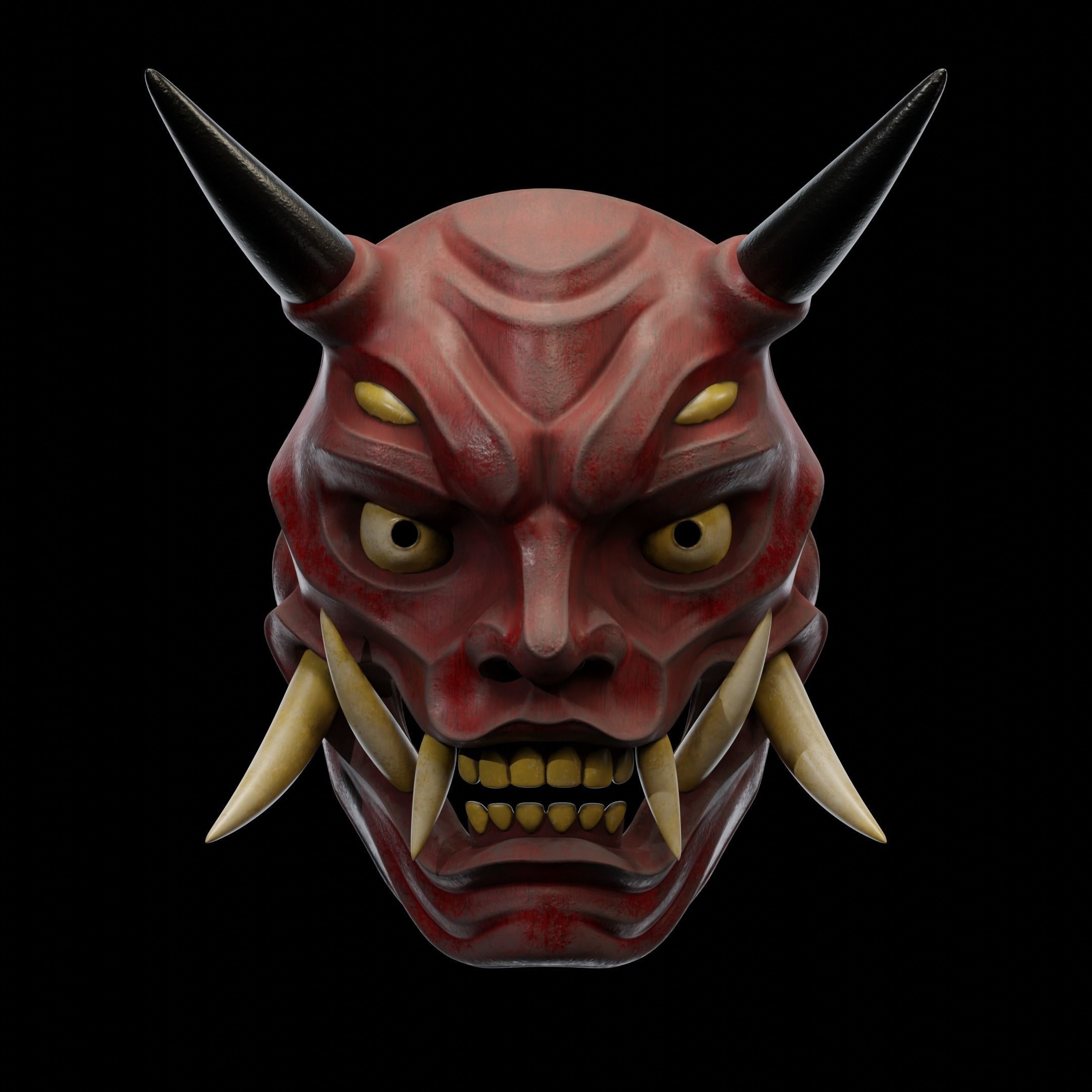 3D model Game ready Oni Mask Model VR / AR / low-poly | CGTrader