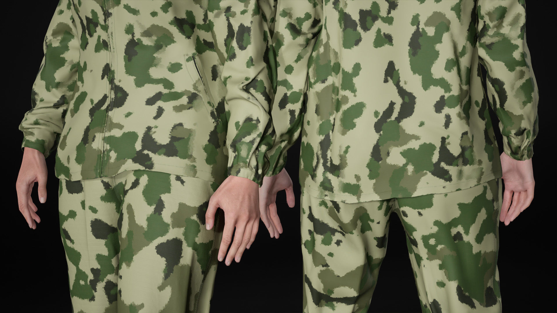 3D model Woman - Military Uniform 3 - Modular - Rigged VR / AR / low ...