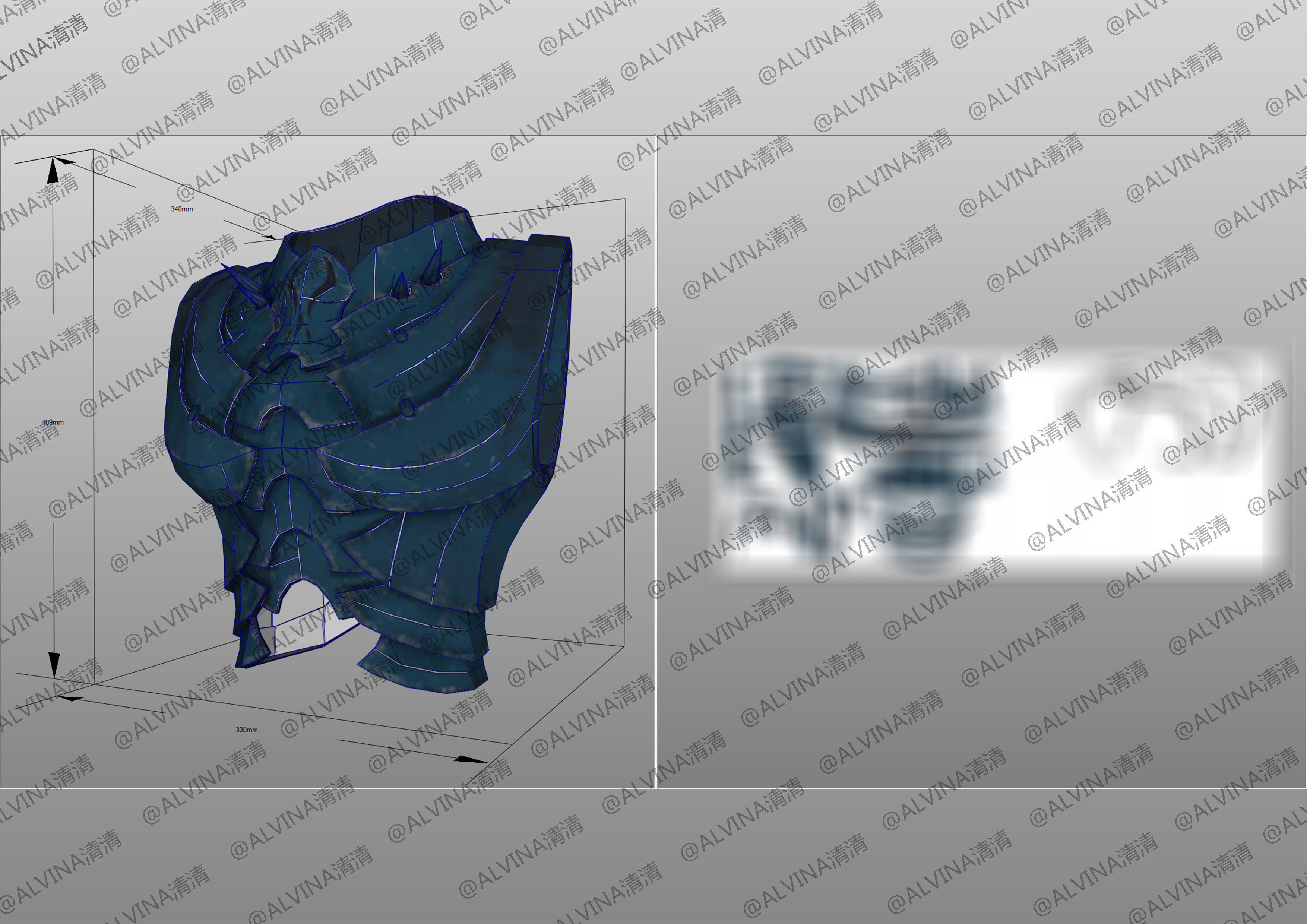 3D model Fate Lancelot Armor - Cosplay Pepakura Foam Full VR / AR / low ...