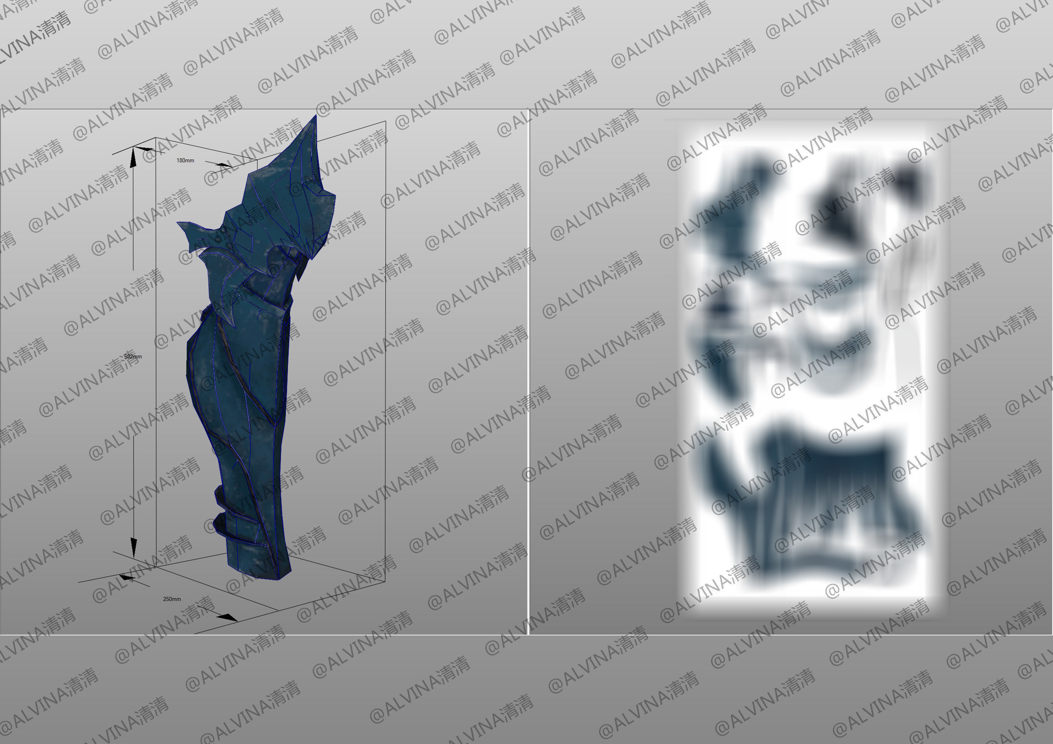 3D model Fate Lancelot Armor - Cosplay Pepakura Foam Full VR / AR / low ...