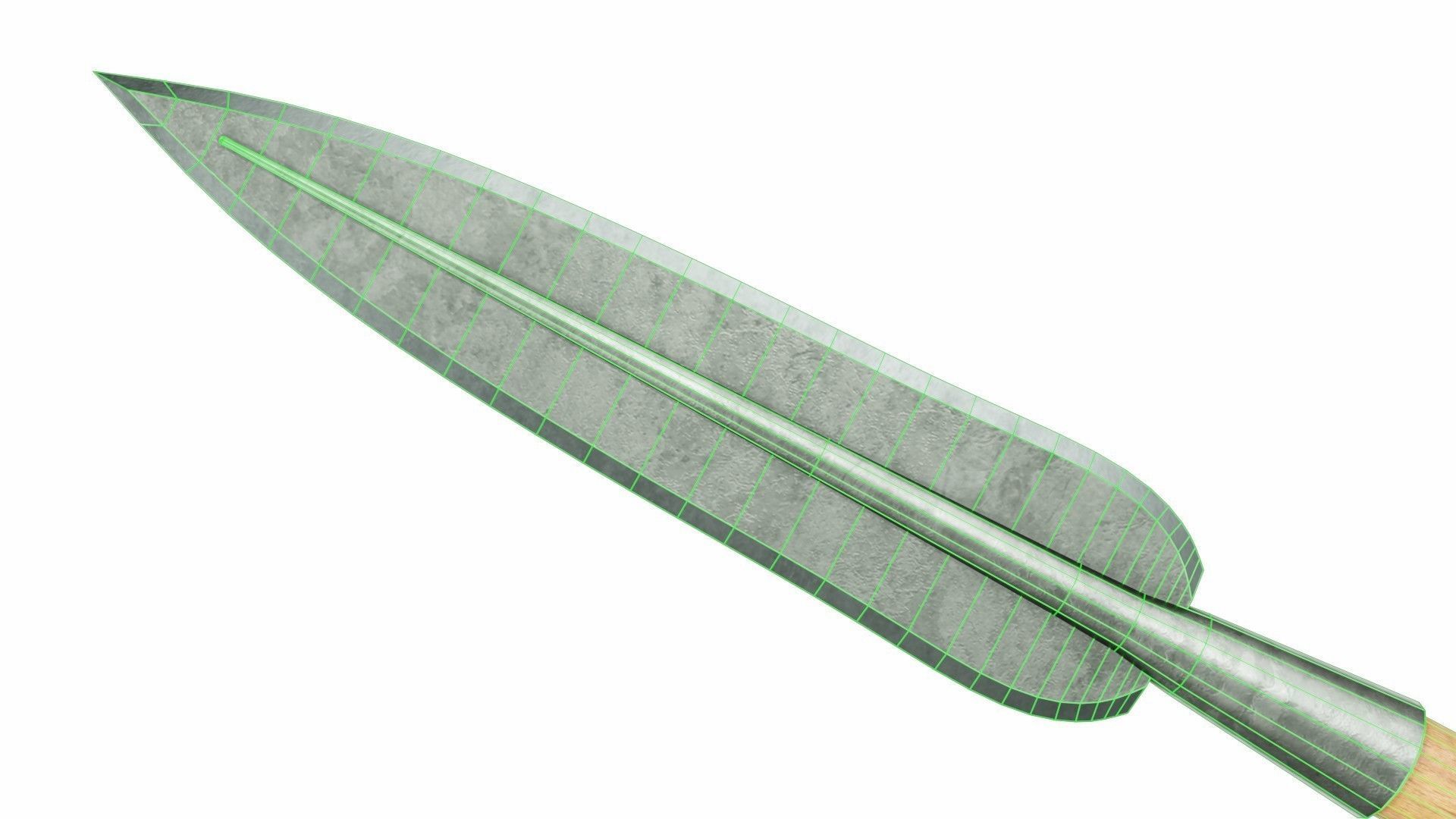 Spear with leaf shaped tip 3D model | CGTrader