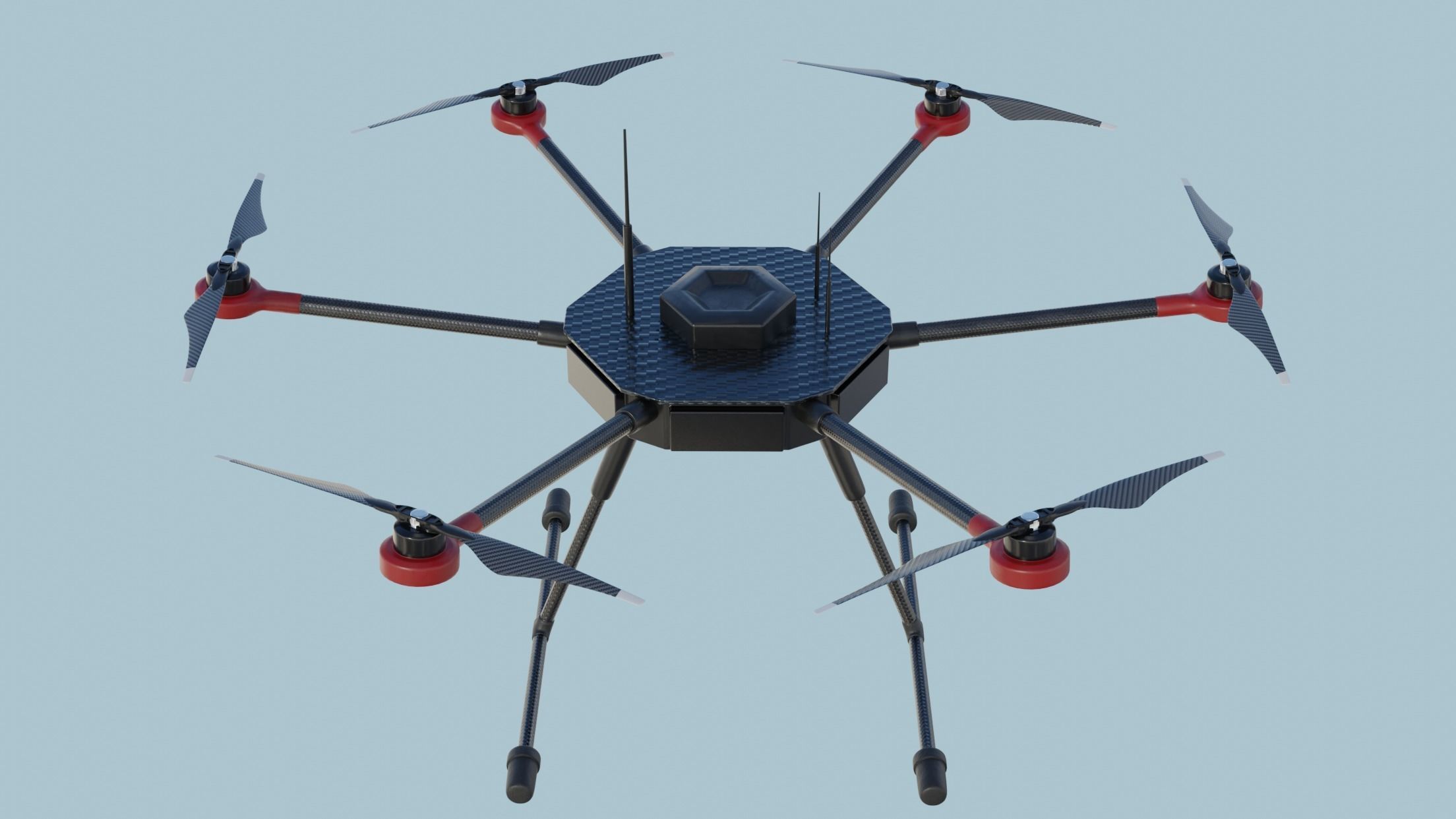 3D model Hexacopter heavy drone UAV model VR / AR / low-poly | CGTrader