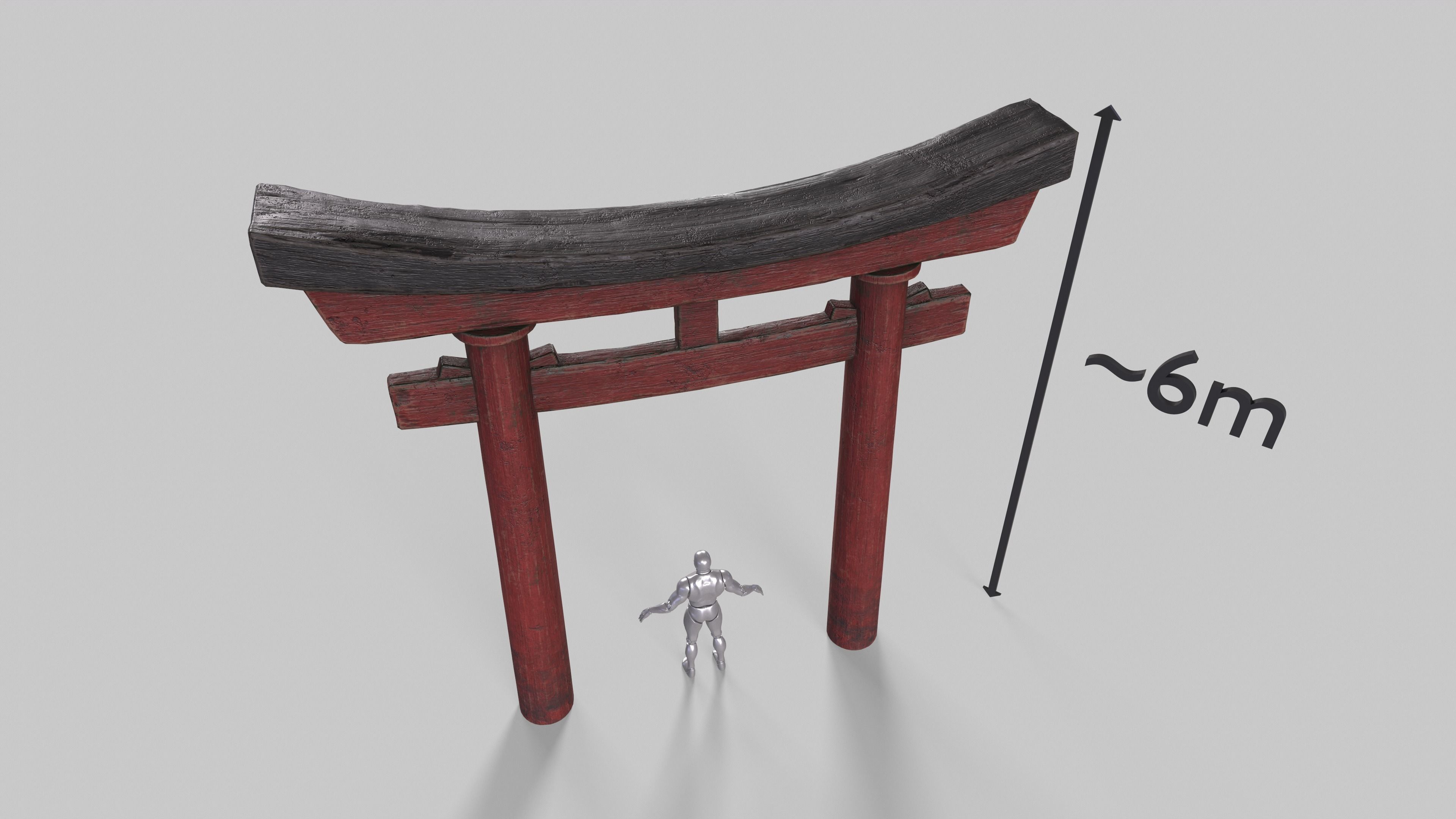 3D model Old Japanese Torii gate VR / AR / low-poly | CGTrader