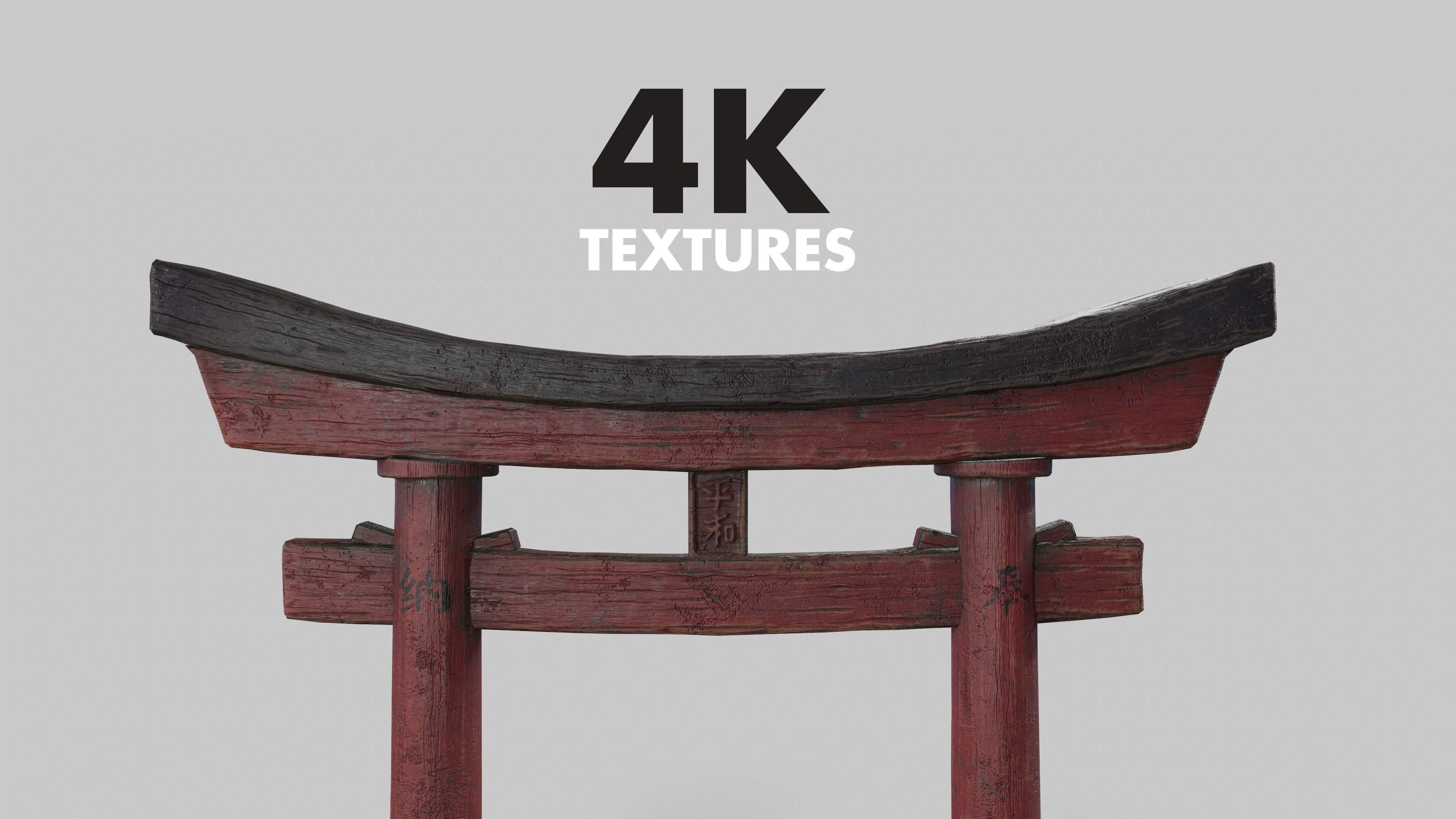 3D model Old Japanese Torii gate VR / AR / low-poly | CGTrader