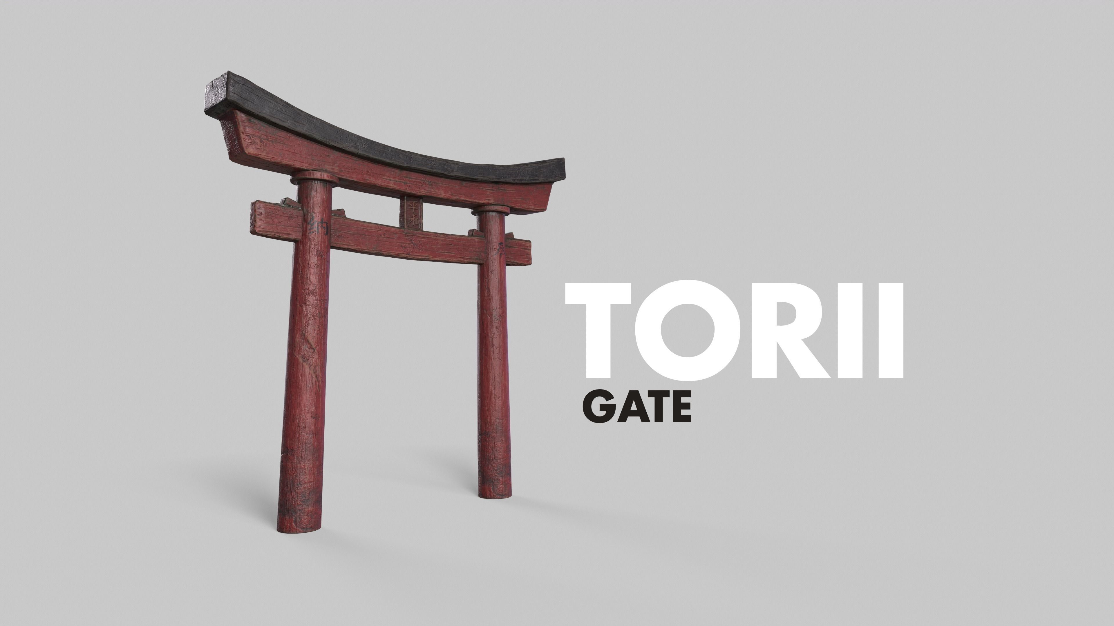 3D model Old Japanese Torii gate VR / AR / low-poly | CGTrader