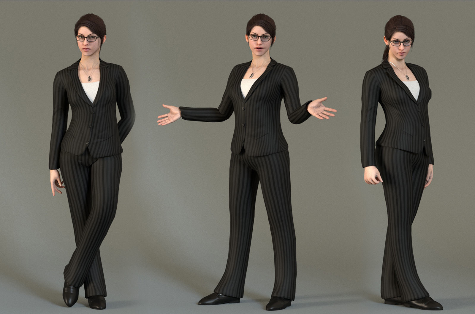 3D model Professional Girl Rig VR / AR / low-poly | CGTrader