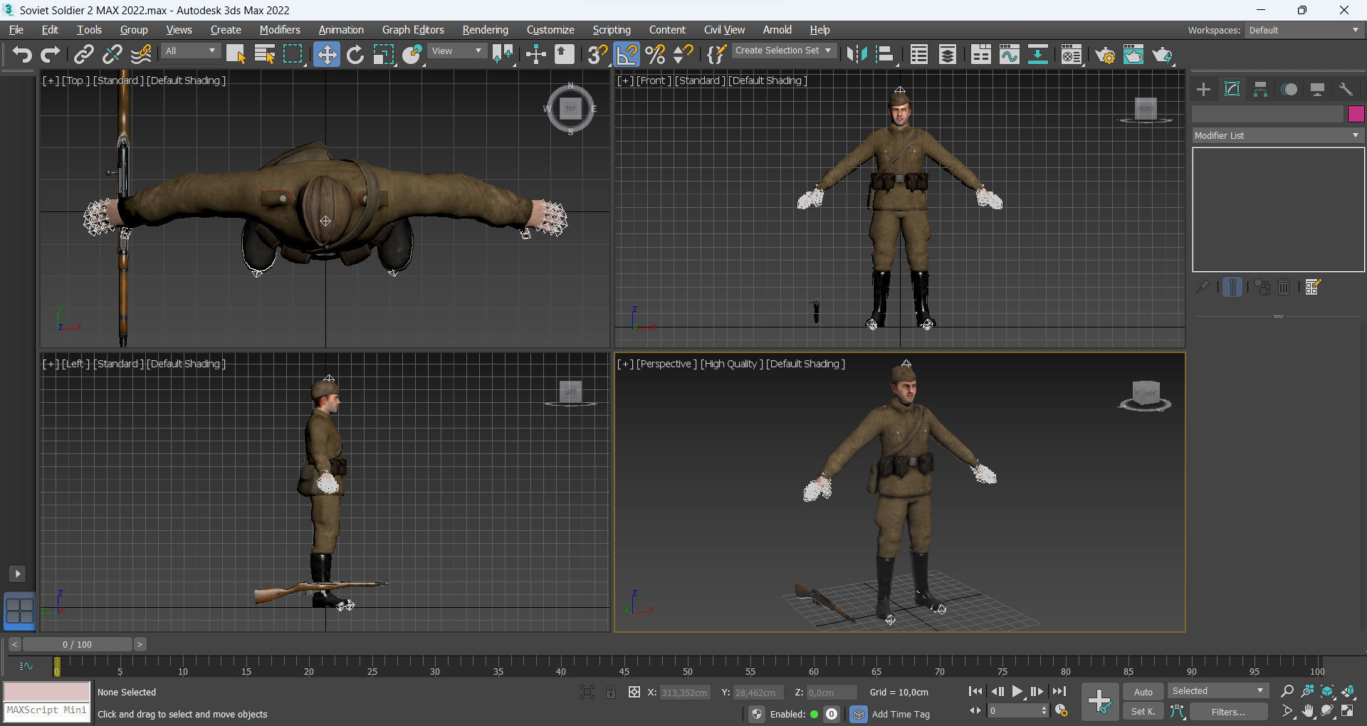 3D model Soviet soldier 2 VR / AR / low-poly | CGTrader