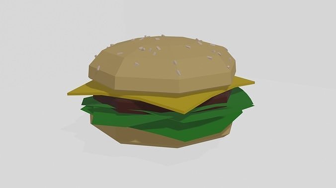 LOWPOLY BURGER free 3D model | CGTrader