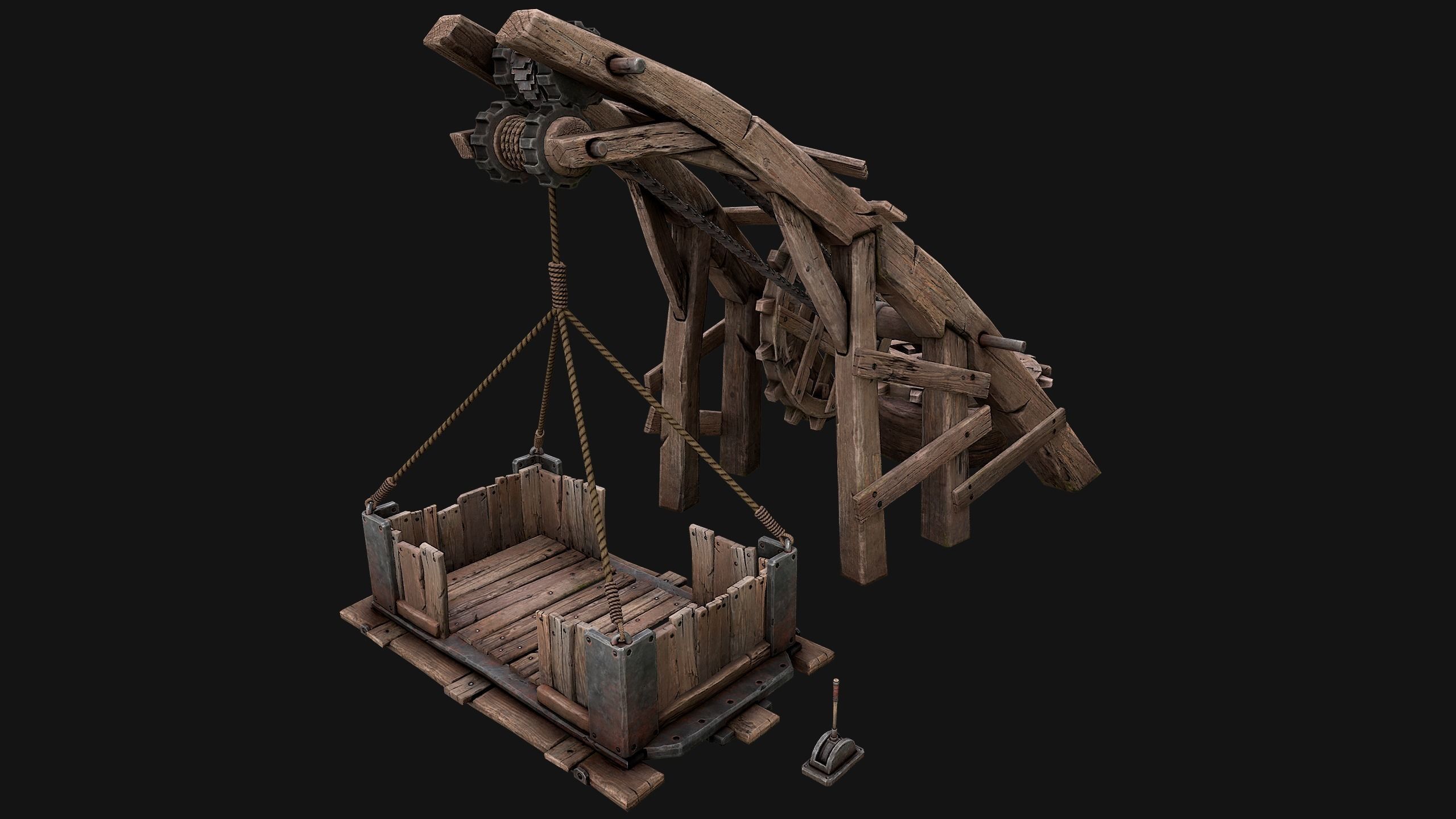 3D model Steampunk Crane Lift VR / AR / low-poly | CGTrader