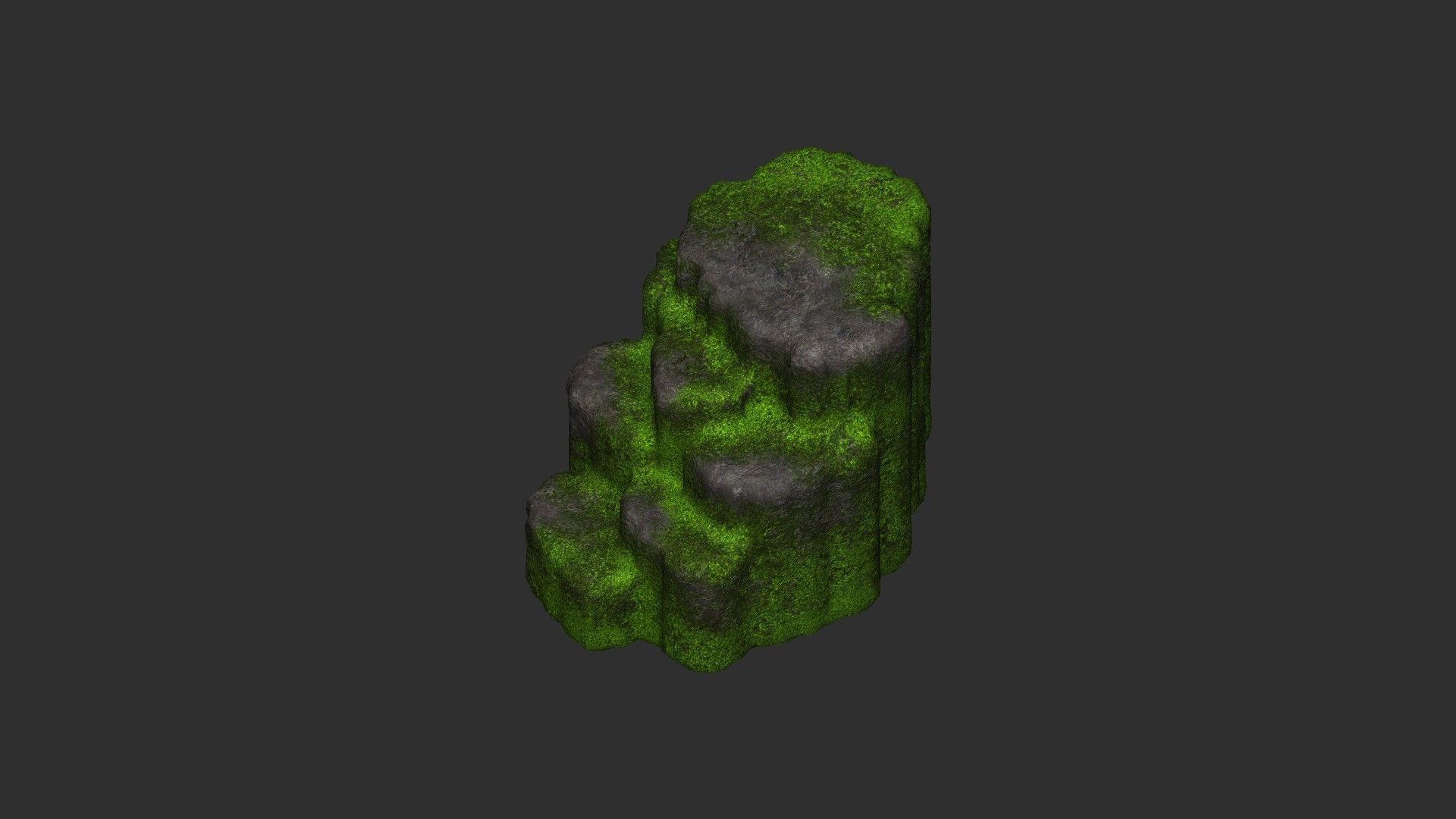 3D model Cave Platform 1 - 4 Combo - Moss 2 VR / AR / low-poly | CGTrader